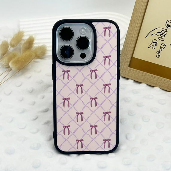 Bow Cute Coquette Ribbon Minimal Style with iPhone 17 to 11 Pro Max ...