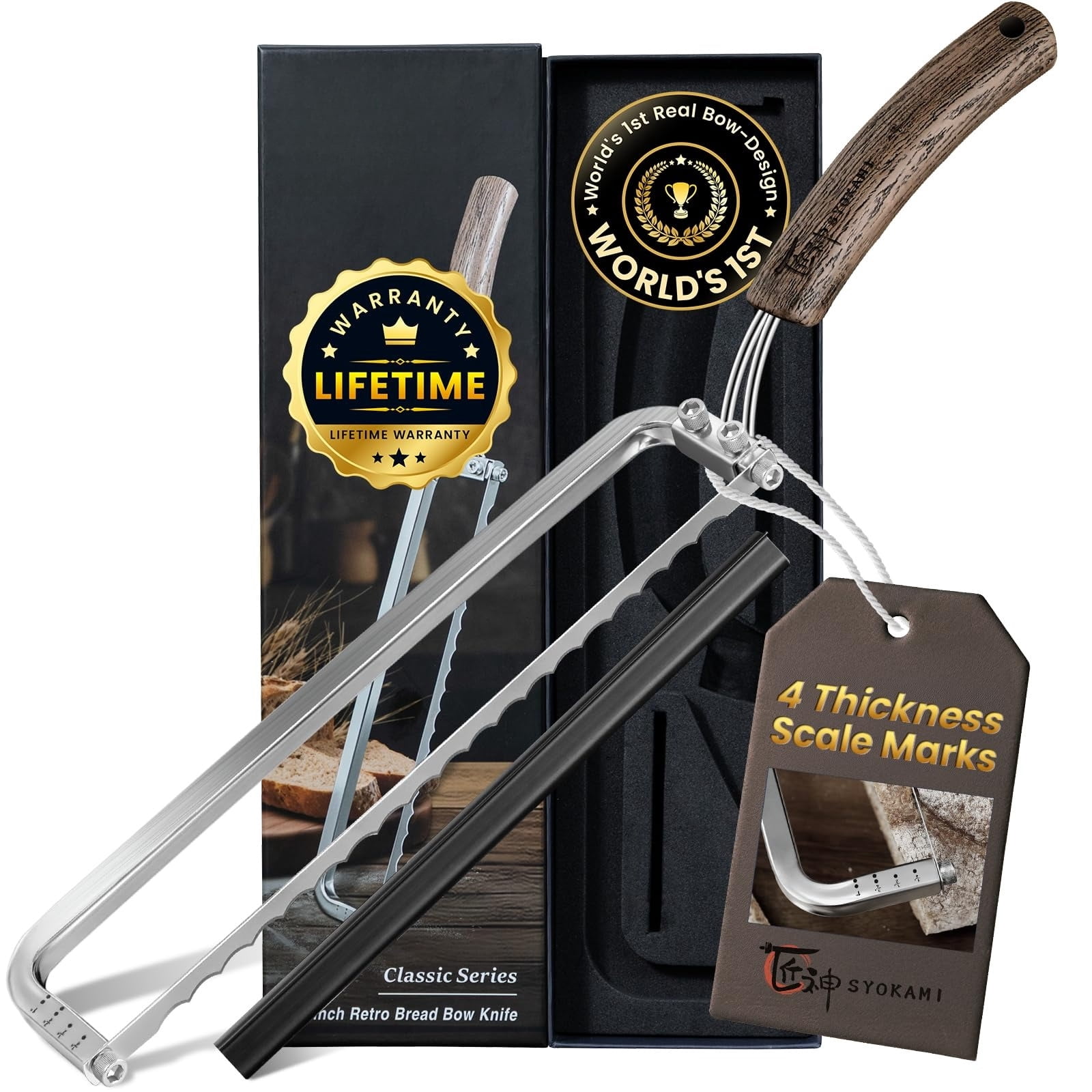 Bow-Design Bread Slicing Knife for Crusty Artisan Bread Cutting ...
