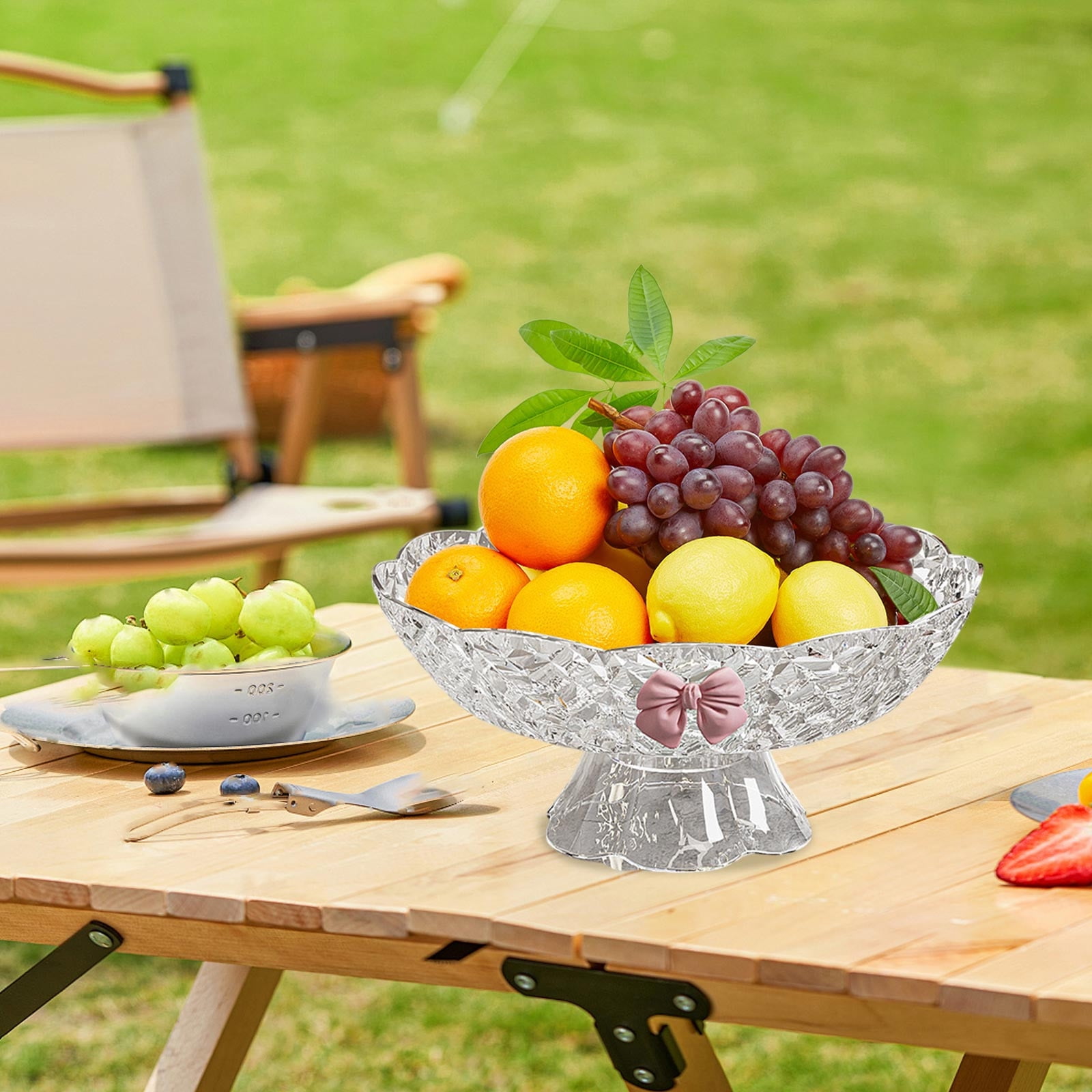 Bow Fruit Plate Under $5 ! Yrmaups Elegant Plastic Fruit Bowl with Bow ...