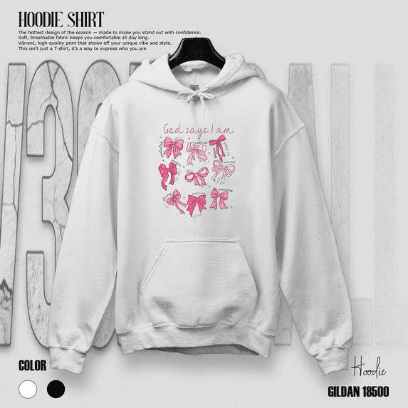 Bow God Says I Am Christian Girl Teen Women Bible Verse Gift Pullover ...