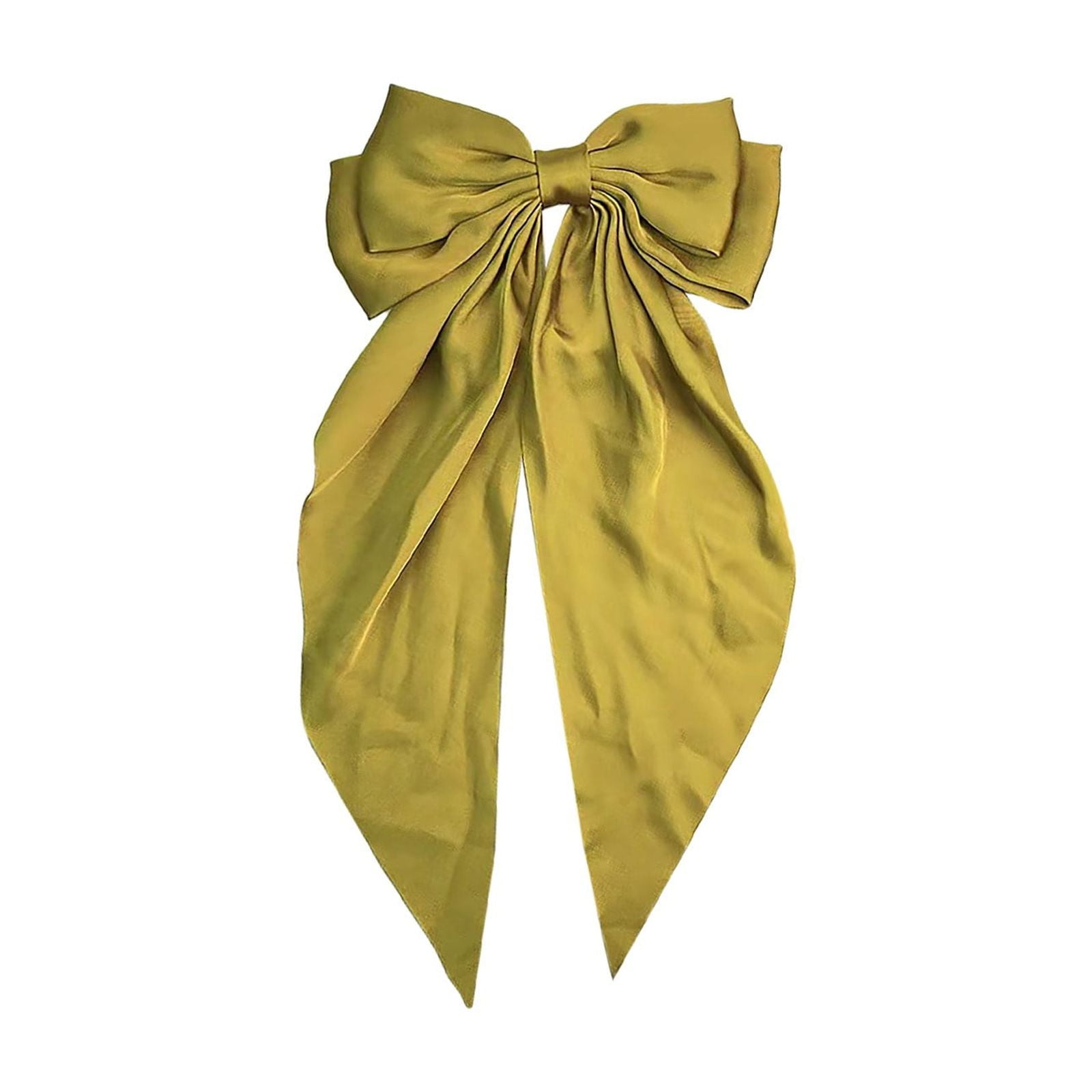 Bow Hair Clip Long Flowing Ribbon Large Vintage Back Of Head Top Hair ...