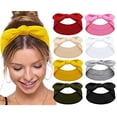 Bow Headbands for Women Non Slip 3.5'' Wide Knotted Headband Hair Bands ...