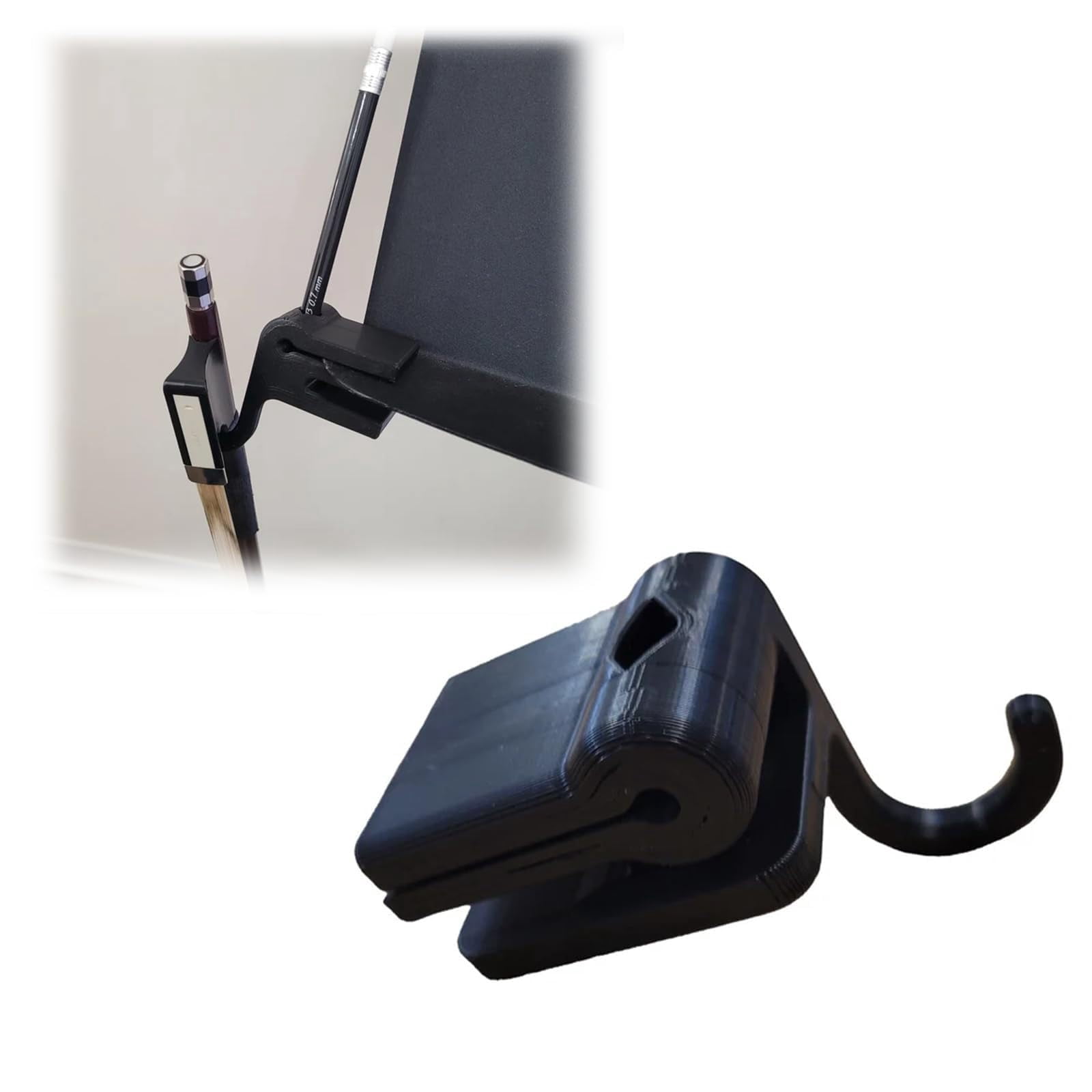 Bow Holder for Music Stand with Pencil Clip Folding Bow Hook Organizer ...