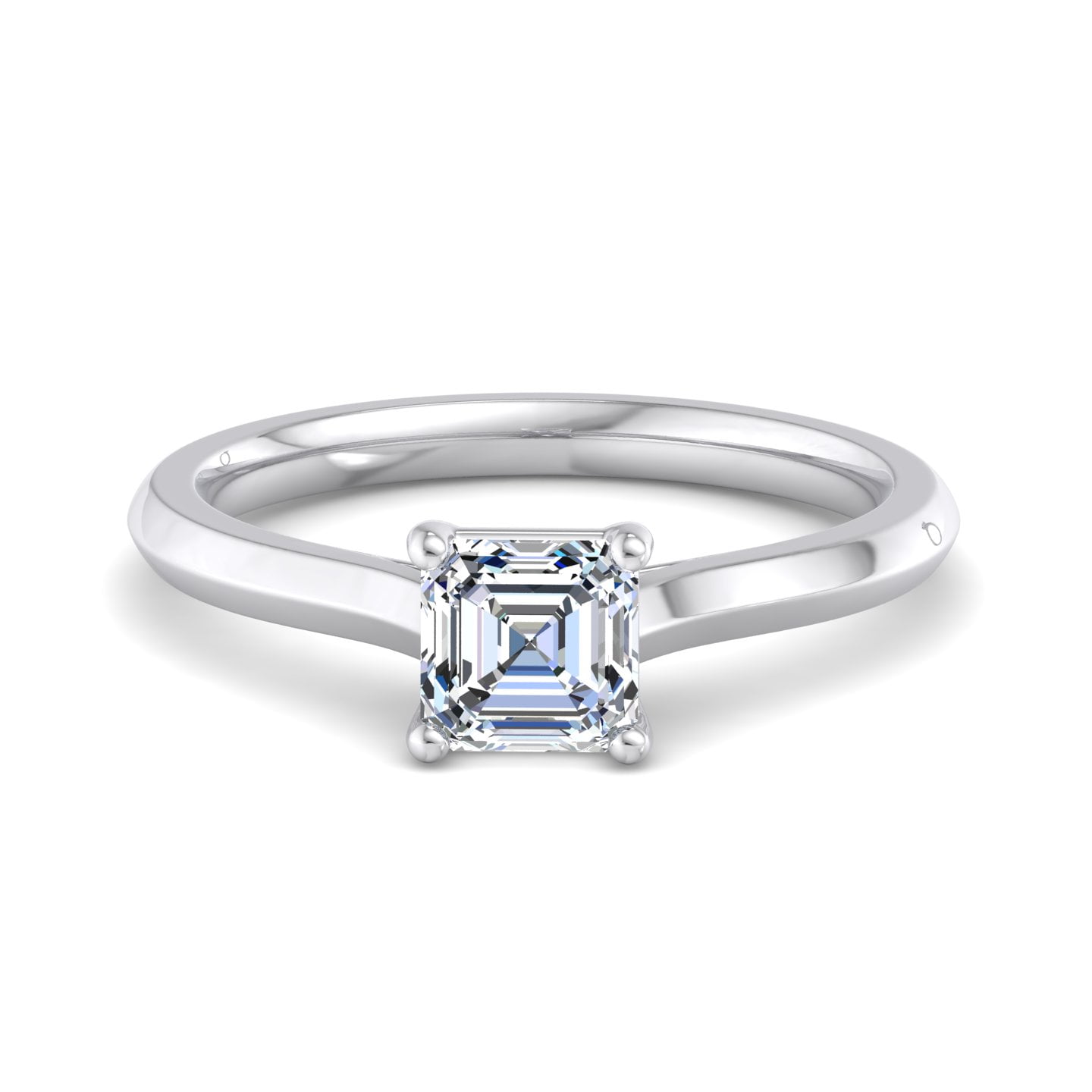 Bow Jewel 1.5 Ct Asscher Cut Lab Created Diamond Ring for Women - 14K ...