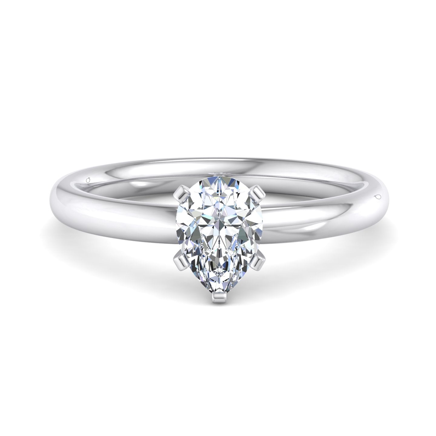 Bow Jewel 1.5 Ct Lab Created Pear Cut Diamond Engagement Ring for Women ...
