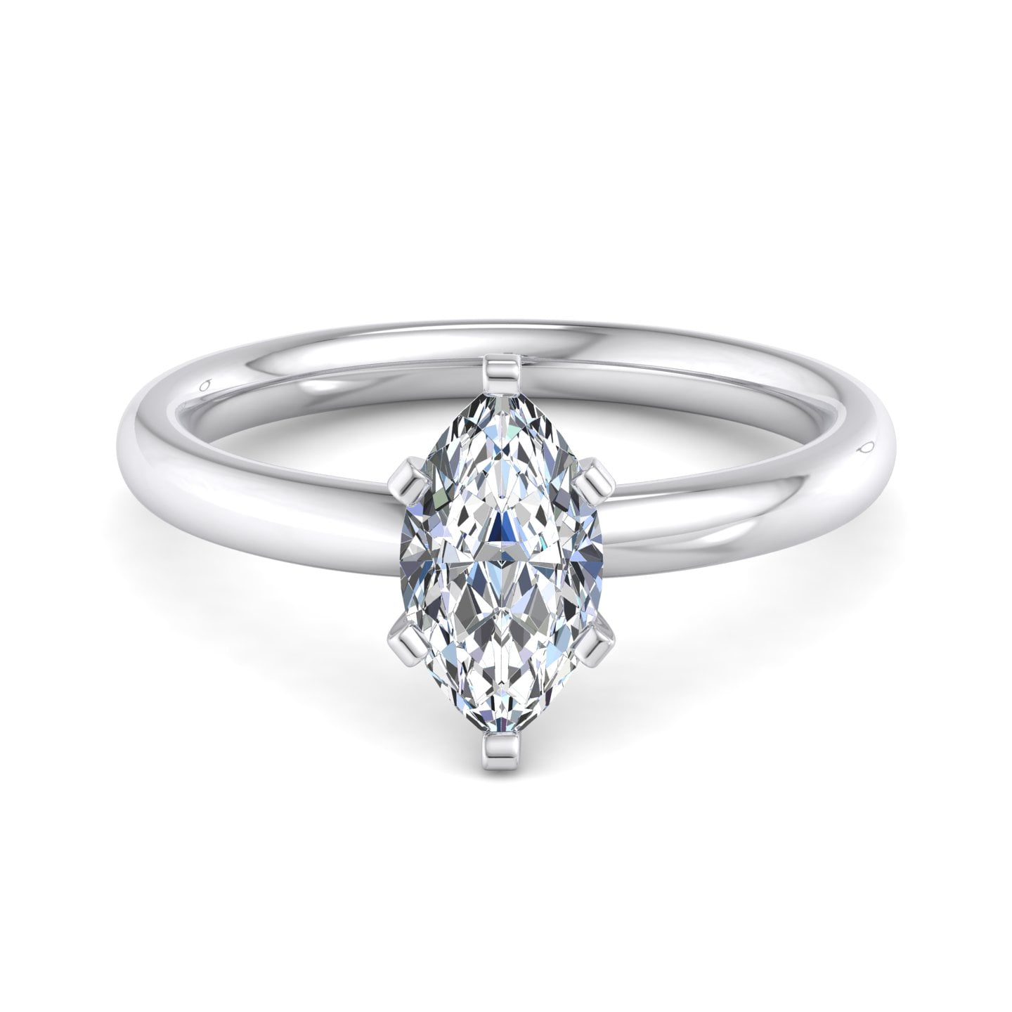 Bow Jewel 1.6 Ct Marquise Cut Lab Created Diamond Ring - 14K White Gold ...