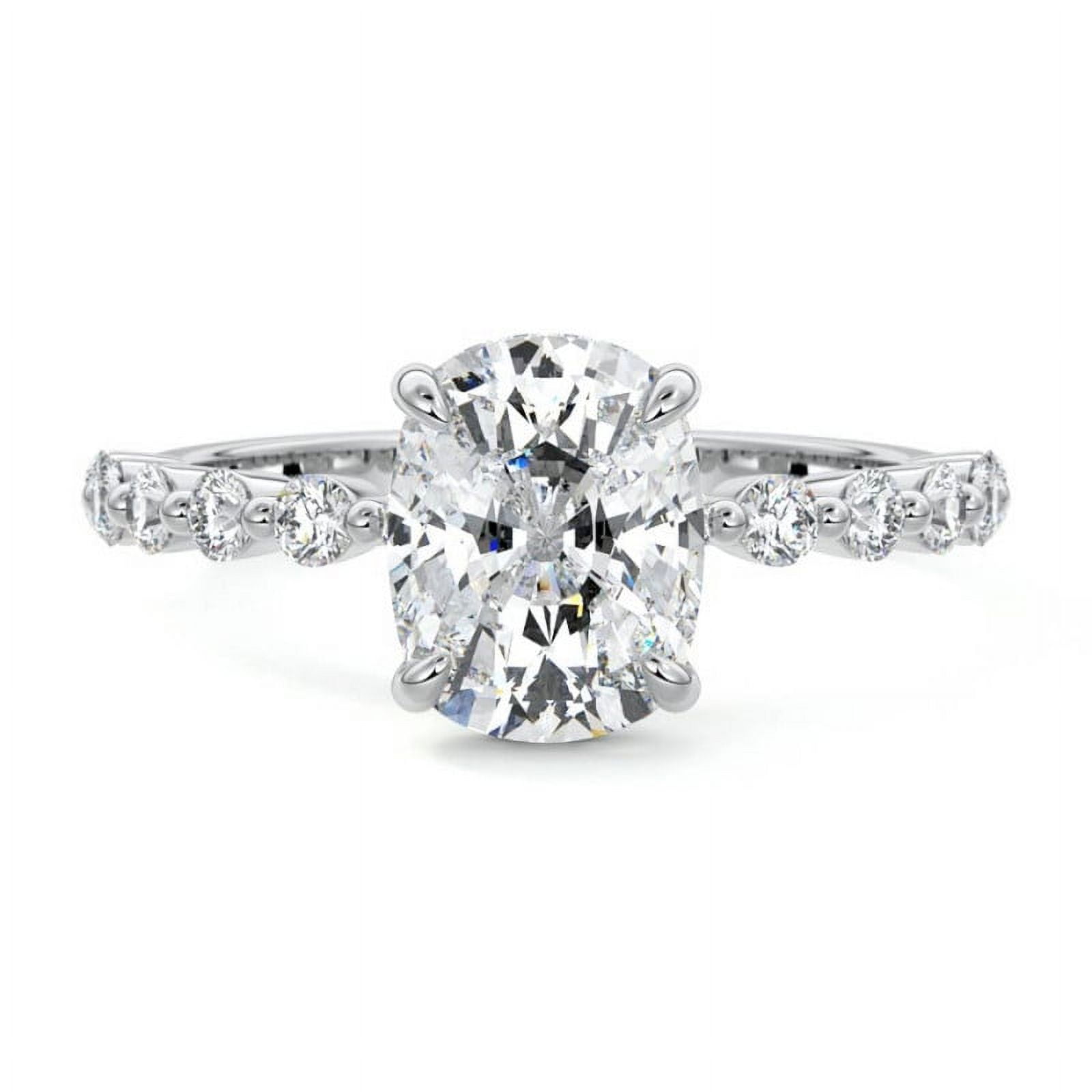 Bow Jewel 1.7 Ct Cushion Cut Cluster Lab Created Diamond Wedding Ring ...