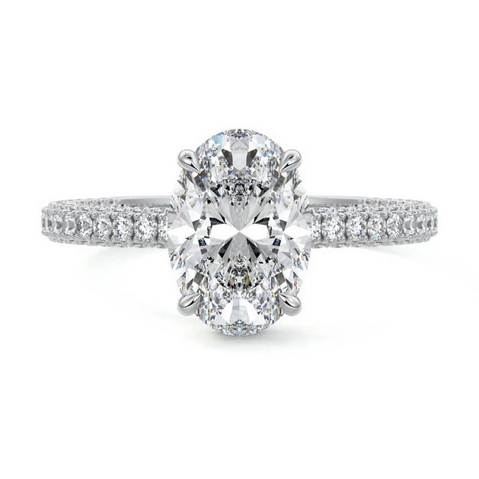 Bow Jewel 1.8 Ct Oval Cut Solitaire Diamond Ring for Her - 14K White ...
