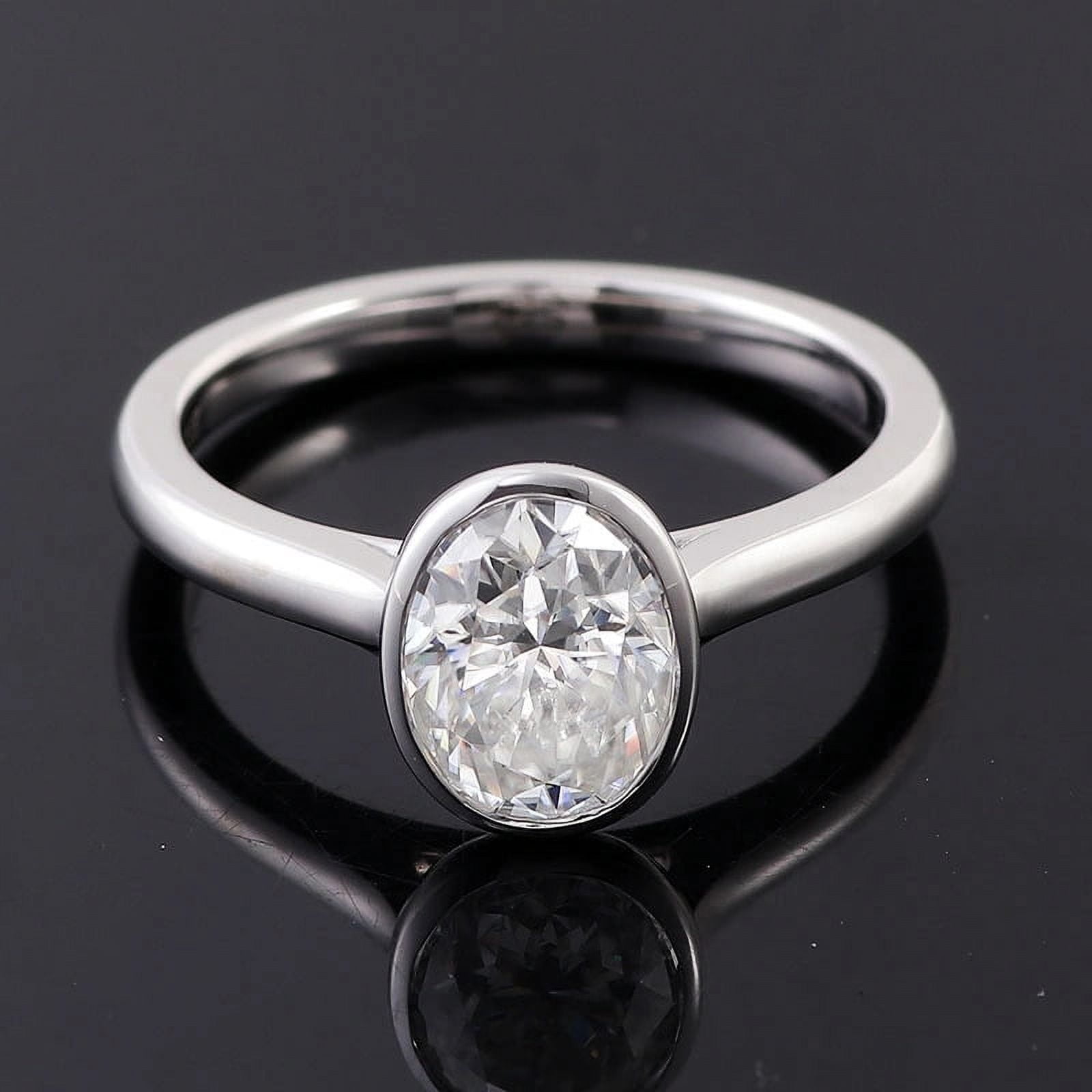 Bow Jewel 14K White Gold Plated Solitaire Wedding Ring - 1.77 Ct VVS1/D ...