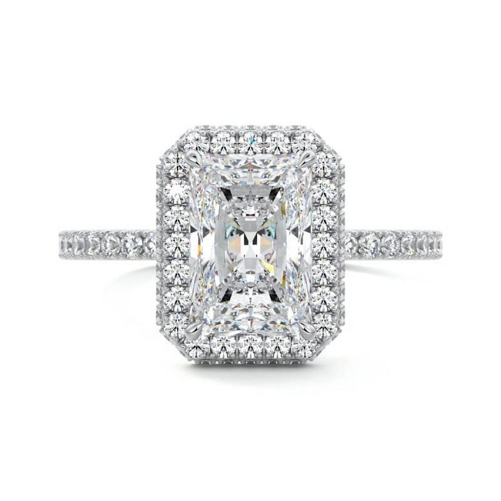 Bow Jewel 1.9 Ct Radiant Cut Solitaire Diamond Ring for Women - 14K ...