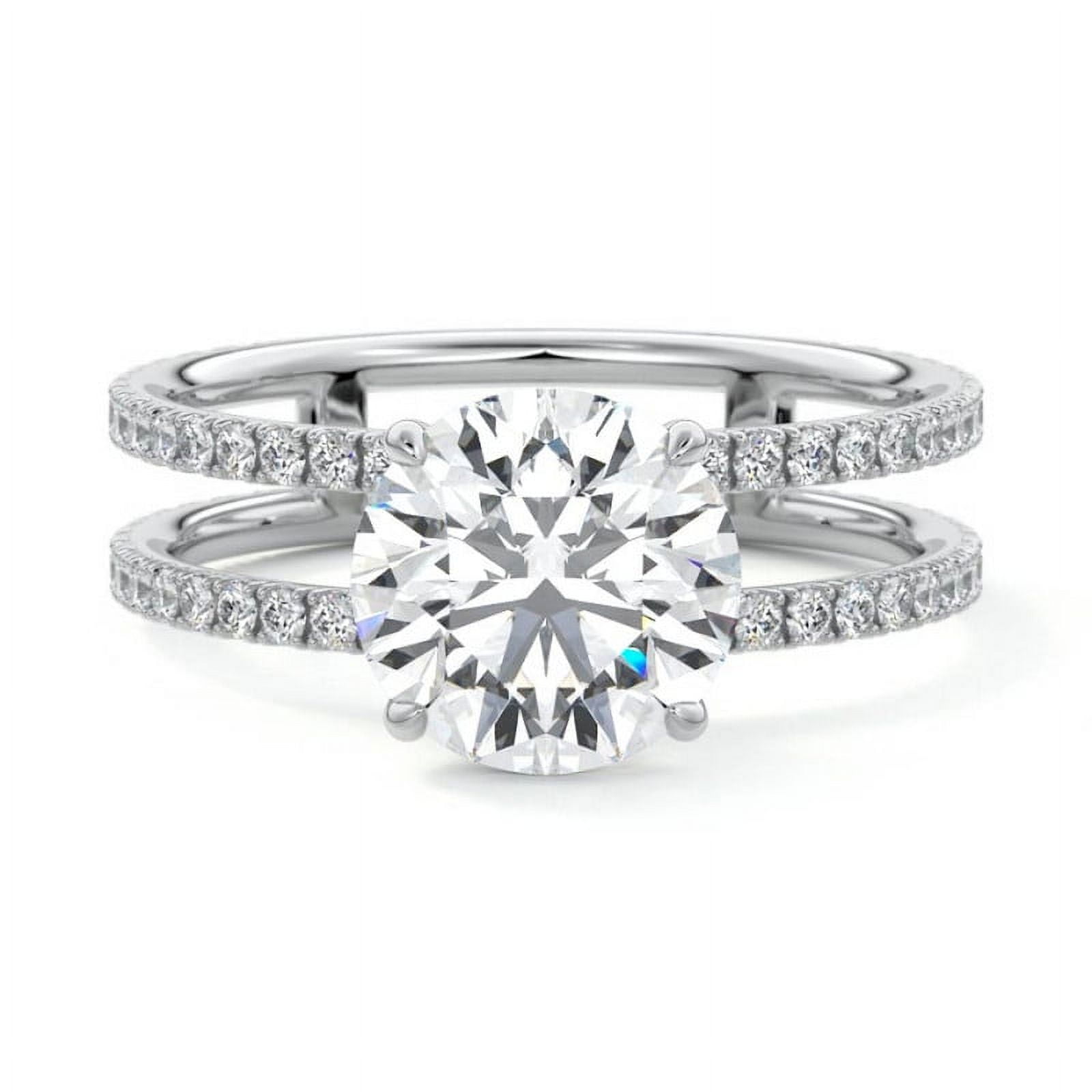 Bow Jewel 14K White Gold Plated Diamond Ring - 2 Ct Round Cut 4-Prong ...