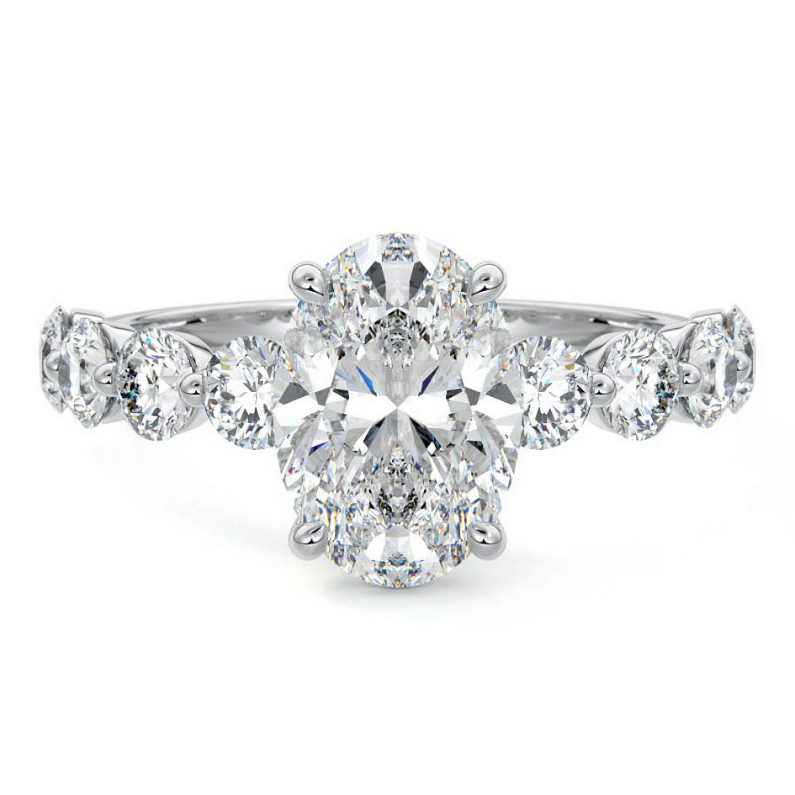 Bow Jewel 14K White Gold Plated Stackable Diamond Wedding Ring - 1.9 Ct ...