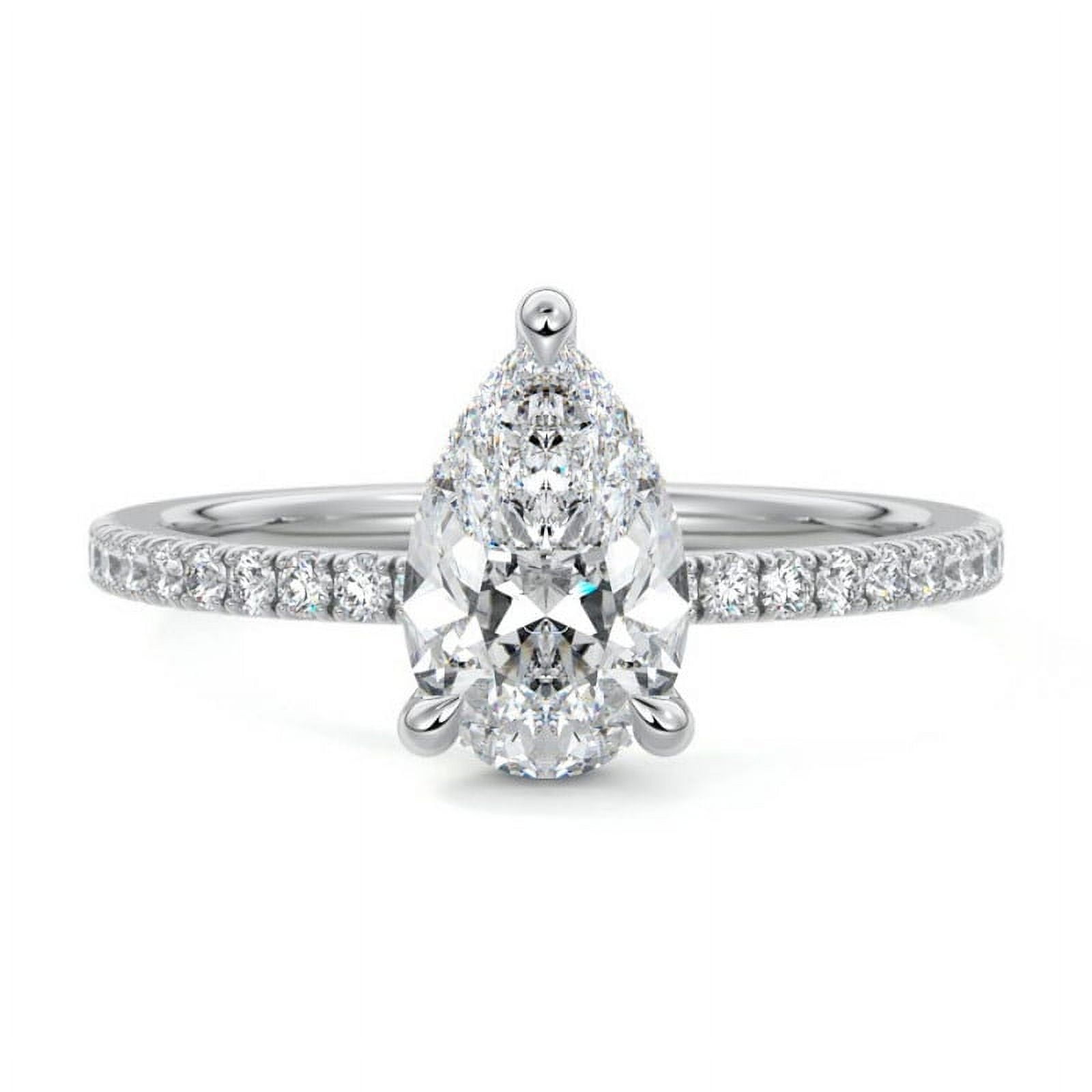 Bow Jewel 2.1 Ct Asscher Cut Solitaire Diamond Ring for Her - 14K White ...