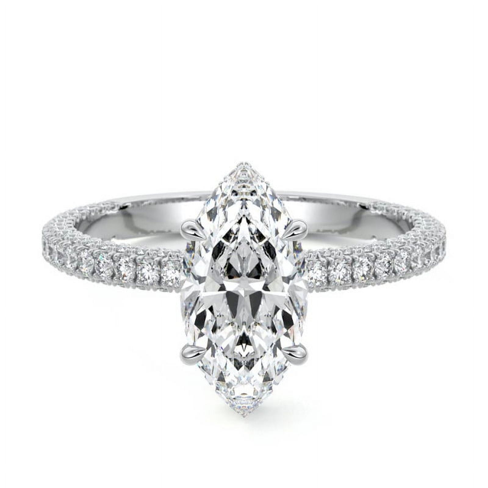 Bow Jewel 2.1 Ct Marquise Cut Solitaire Diamond Ring for Women - 14K ...