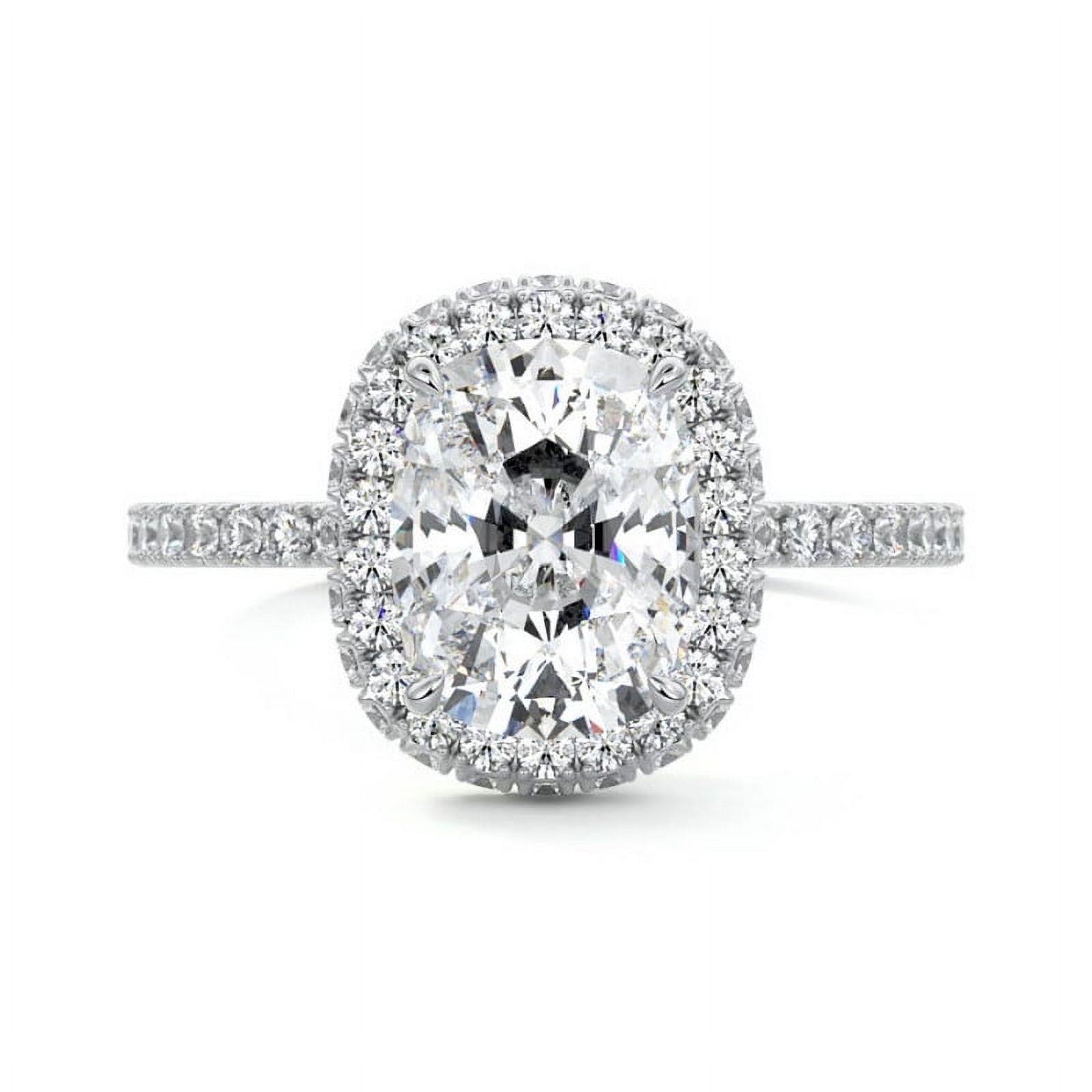 Bow Jewel 2.1 Ct Oval Cut Solitaire Diamond Ring for Her - 14K White ...