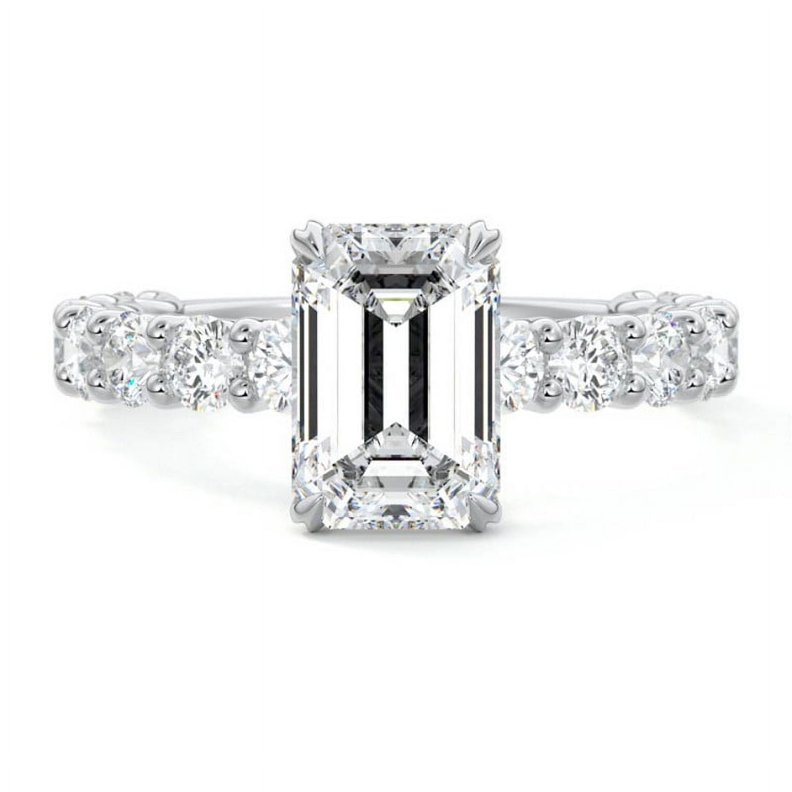 Bow Jewel 2.2 Ct Emerald Cut Lab Created Diamond Engagement Ring for ...