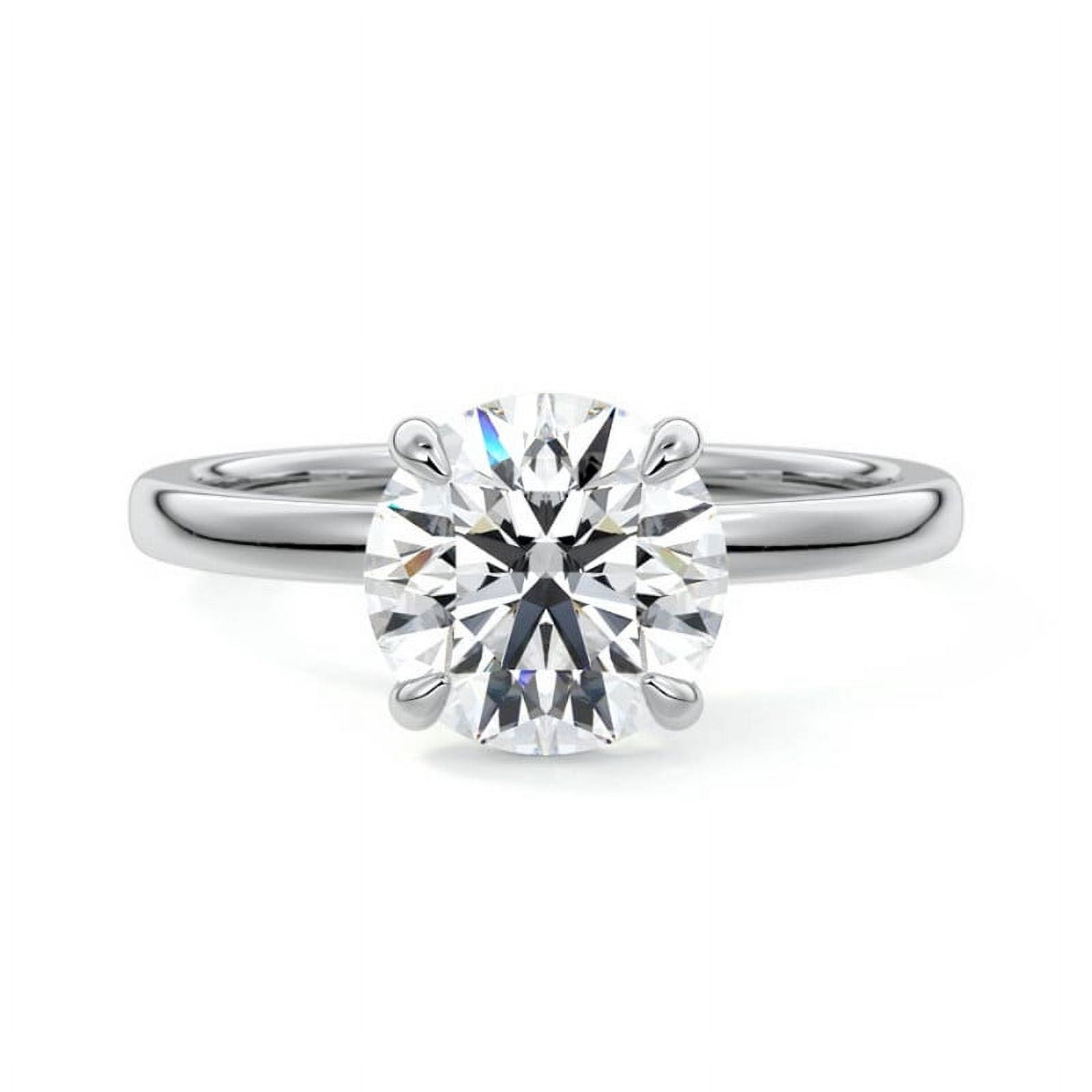 Bow Jewel 2 Ct Princess Cut Solitaire Diamond Ring for Her - 14K White ...