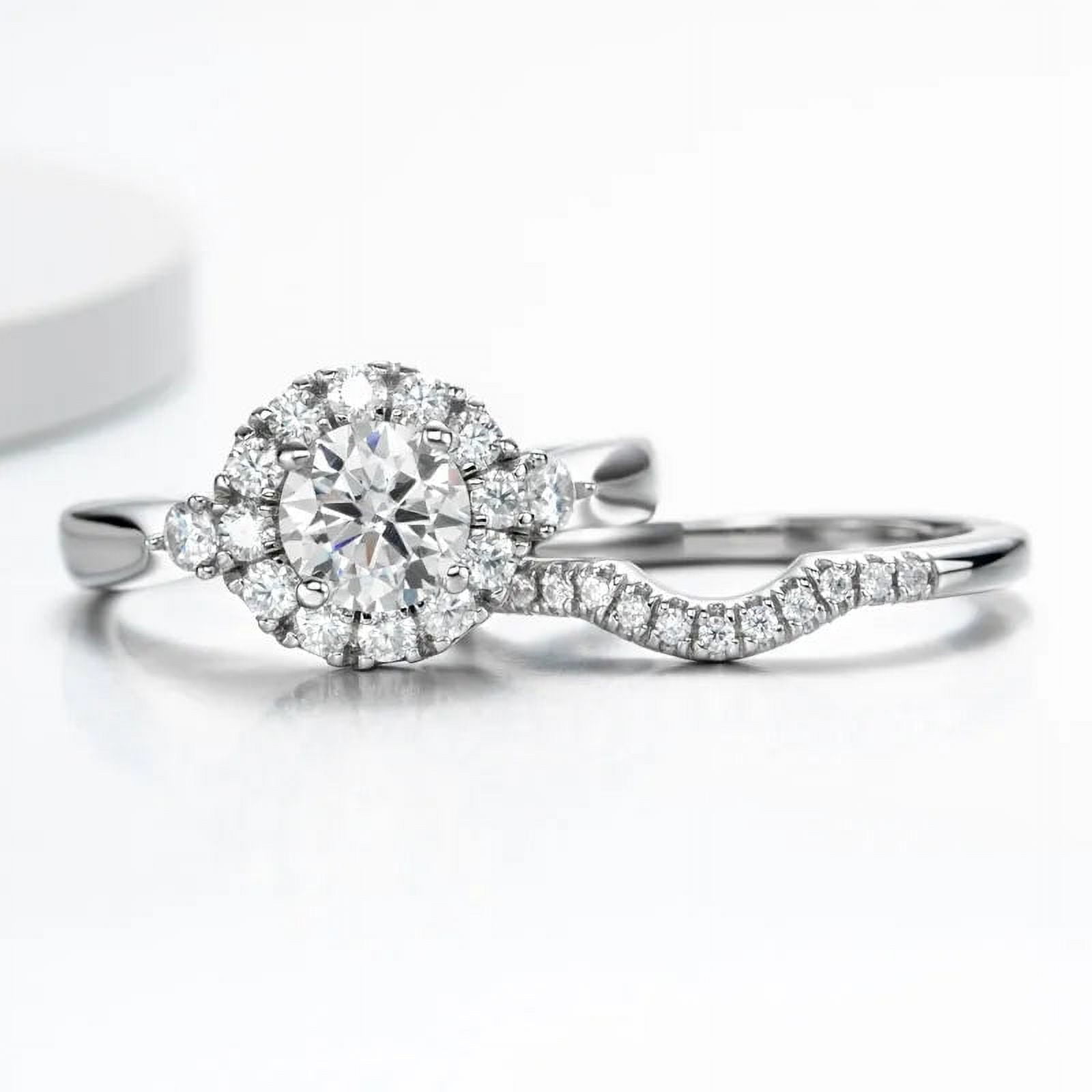 Bow Jewel 14K White Gold Plated 1.87 Ct Brilliant Round Cut Diamond ...