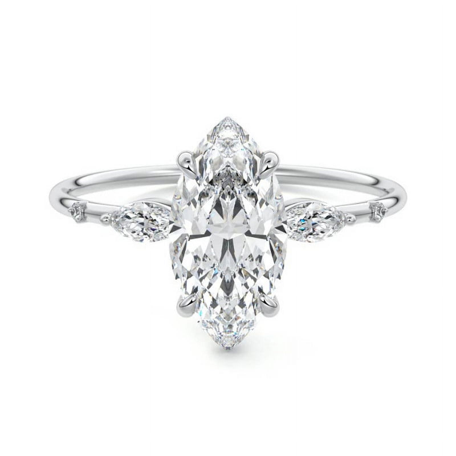 Bow Jewel Marquise Cut 1.6 Ct Lab Created Diamond Anniversary Ring ...