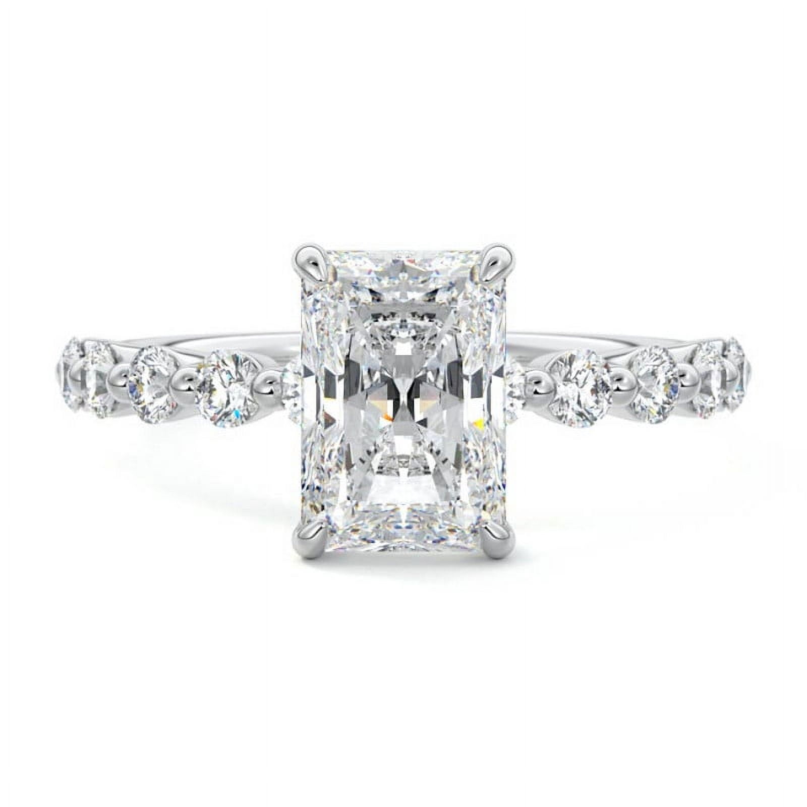 Bow Jewel Radiant Cut 2 Ct Excellent Diamond Ring for Women - 14K White ...