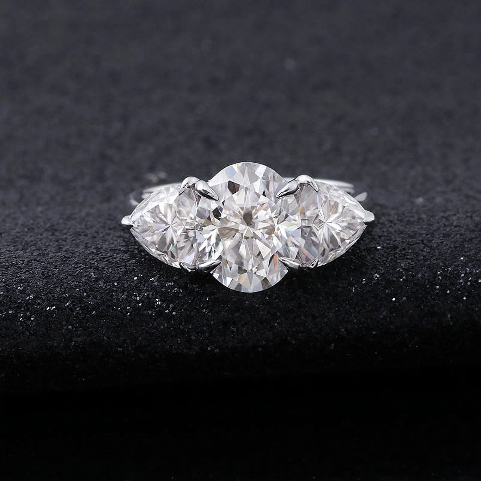 Bow Jewel Oval Cut 1.87 Ct Diamond Wedding Rings for Women's - White ...