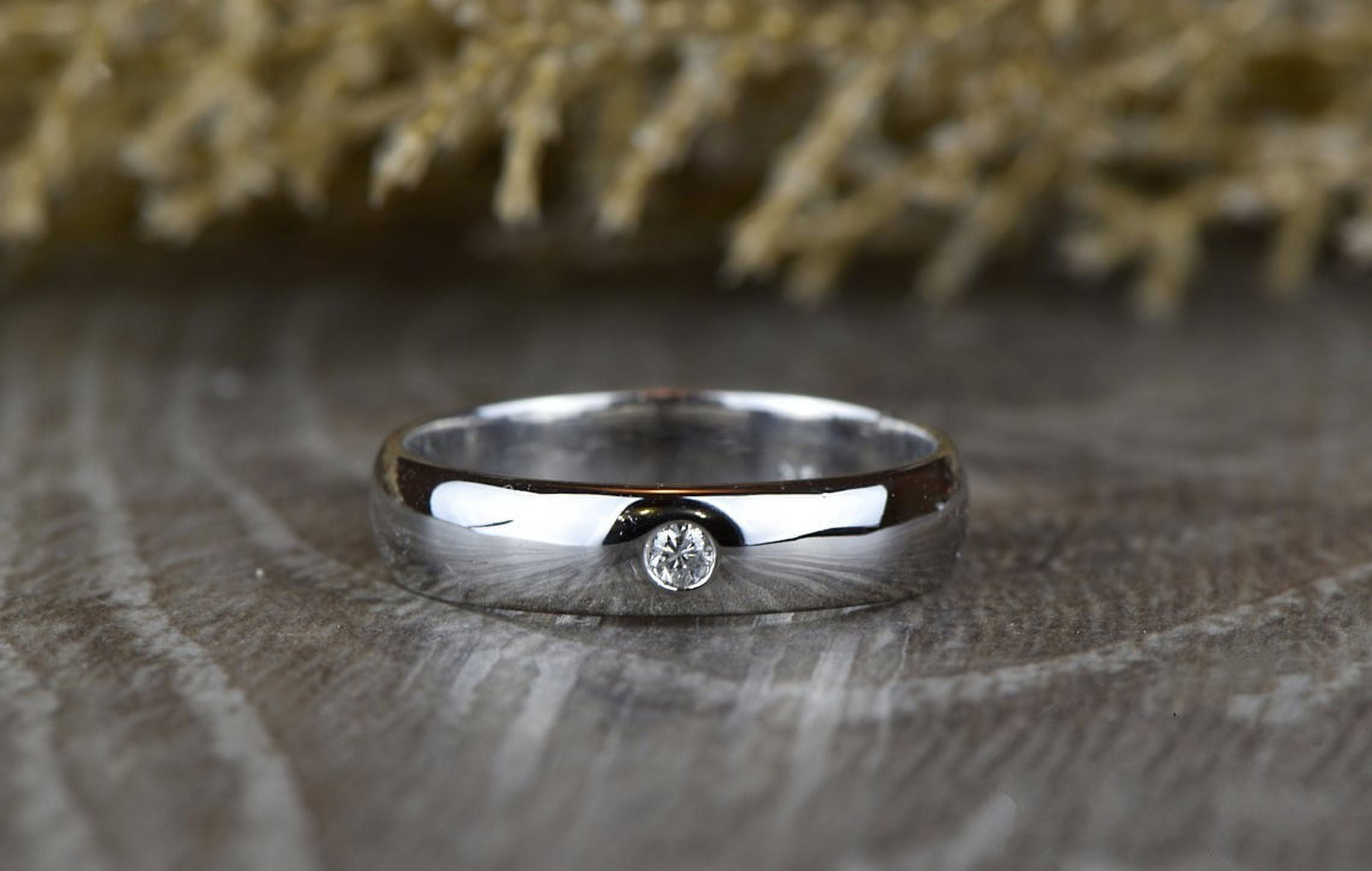 Bow Jewelry 0.88 Ct Round Cut Moissanite Ring - 14K White Gold Plated Design - Perfect for ...