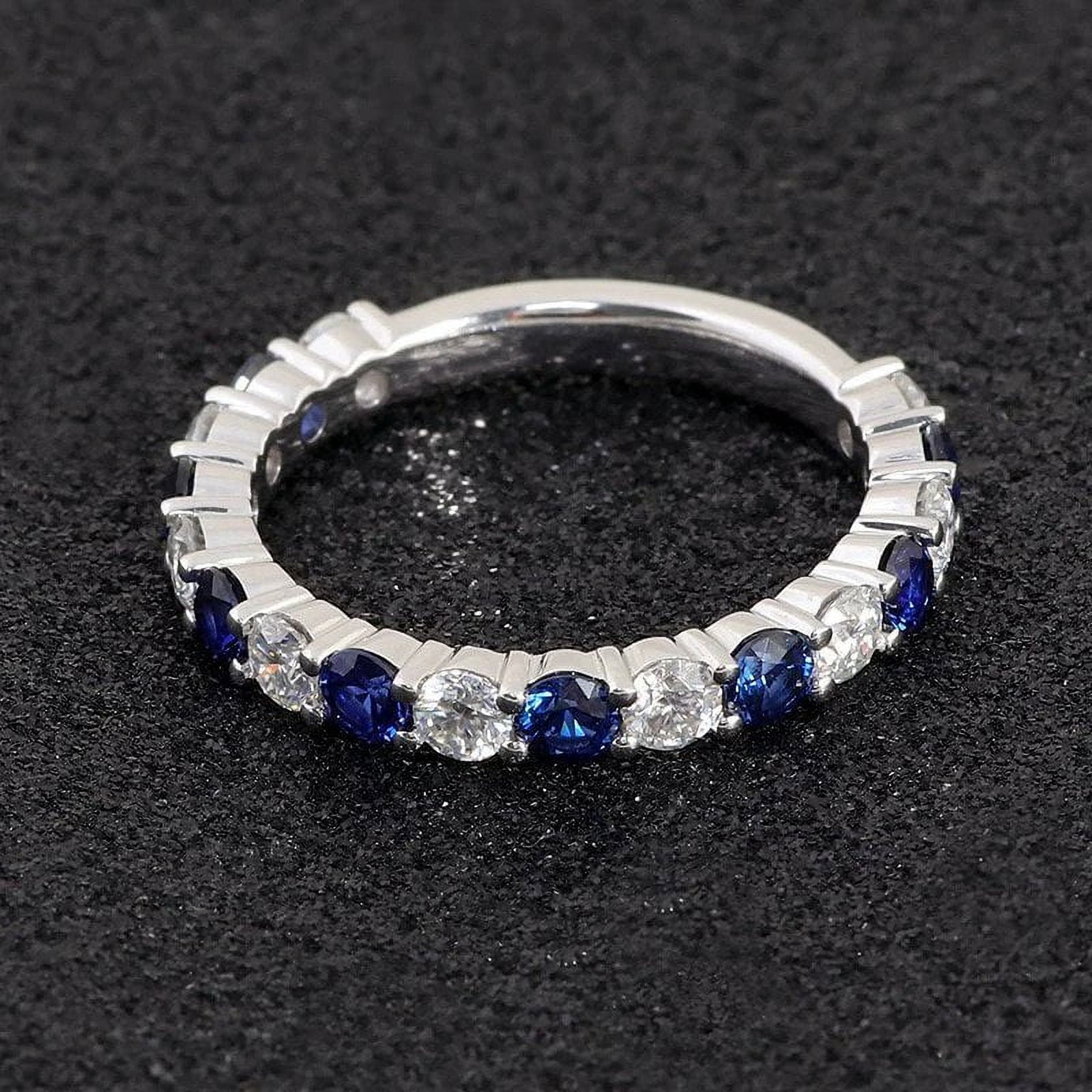 Bow Jewelry 0.98 Ct Round Cut Moissanite Ring - 14K White Gold Plated Design - Perfect for ...