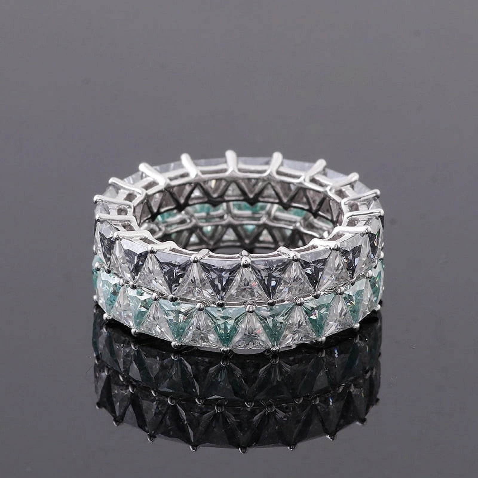 Bow Jewelry 1.37 Ct Trillion Cut Moissanite Solitaire Ring - Crafted in ...