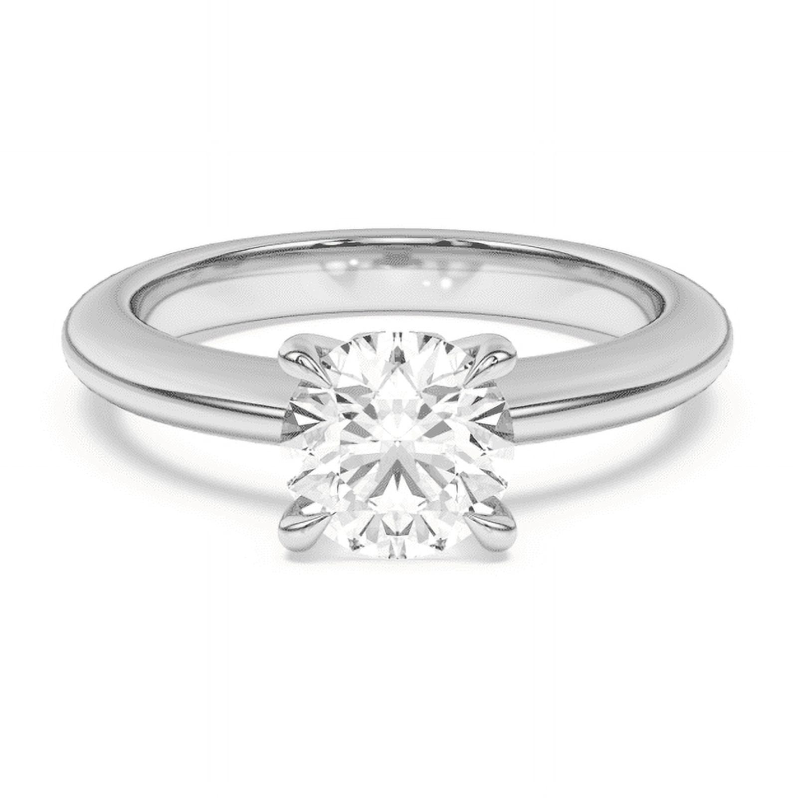 Bow Jewelry 1.5 Ct Round Cut Moissanite Two Tone Engagement Ring - 14K ...