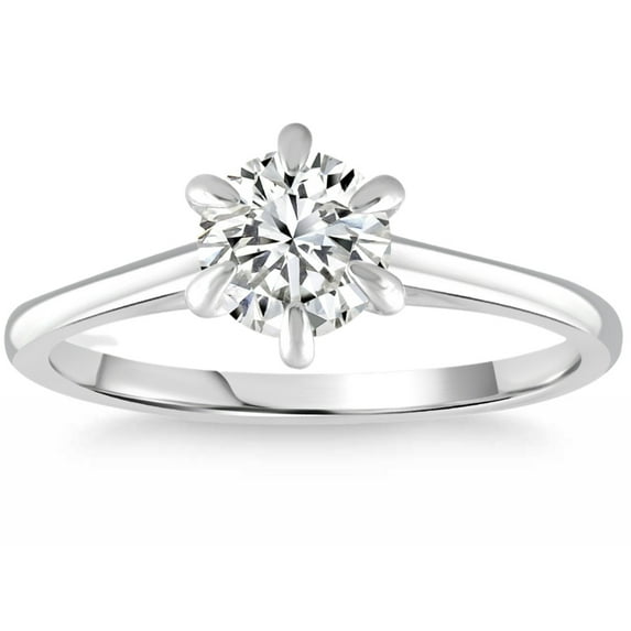 Bow Jewelry 1.8 Ct Oval Cut Moissanite Ring - 14K White Gold Plated ...