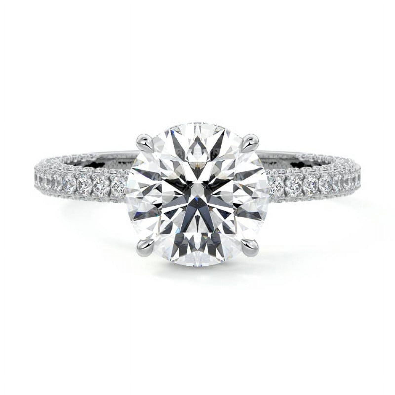 Bow Jewelry 2.1 Ct Round Cut Solitaire Moissanite Ring for Her - 14K ...
