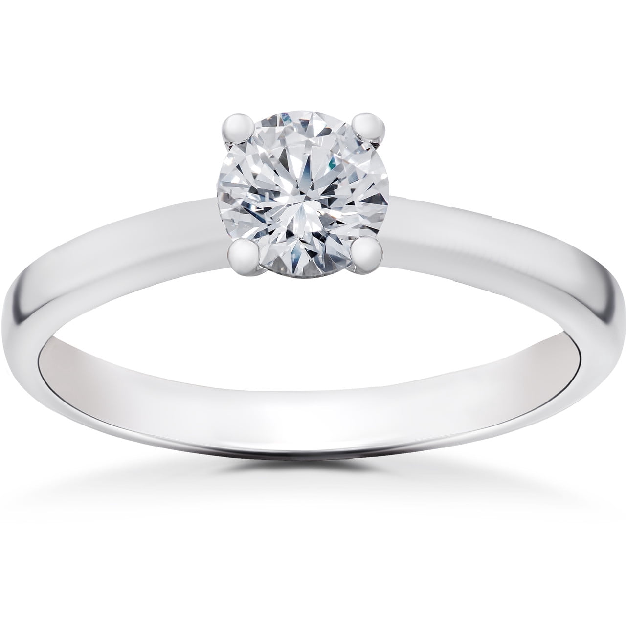 Bow Jewelry 2 Ct Asscher Cut White Moissanite Engagement Ring - 14K ...