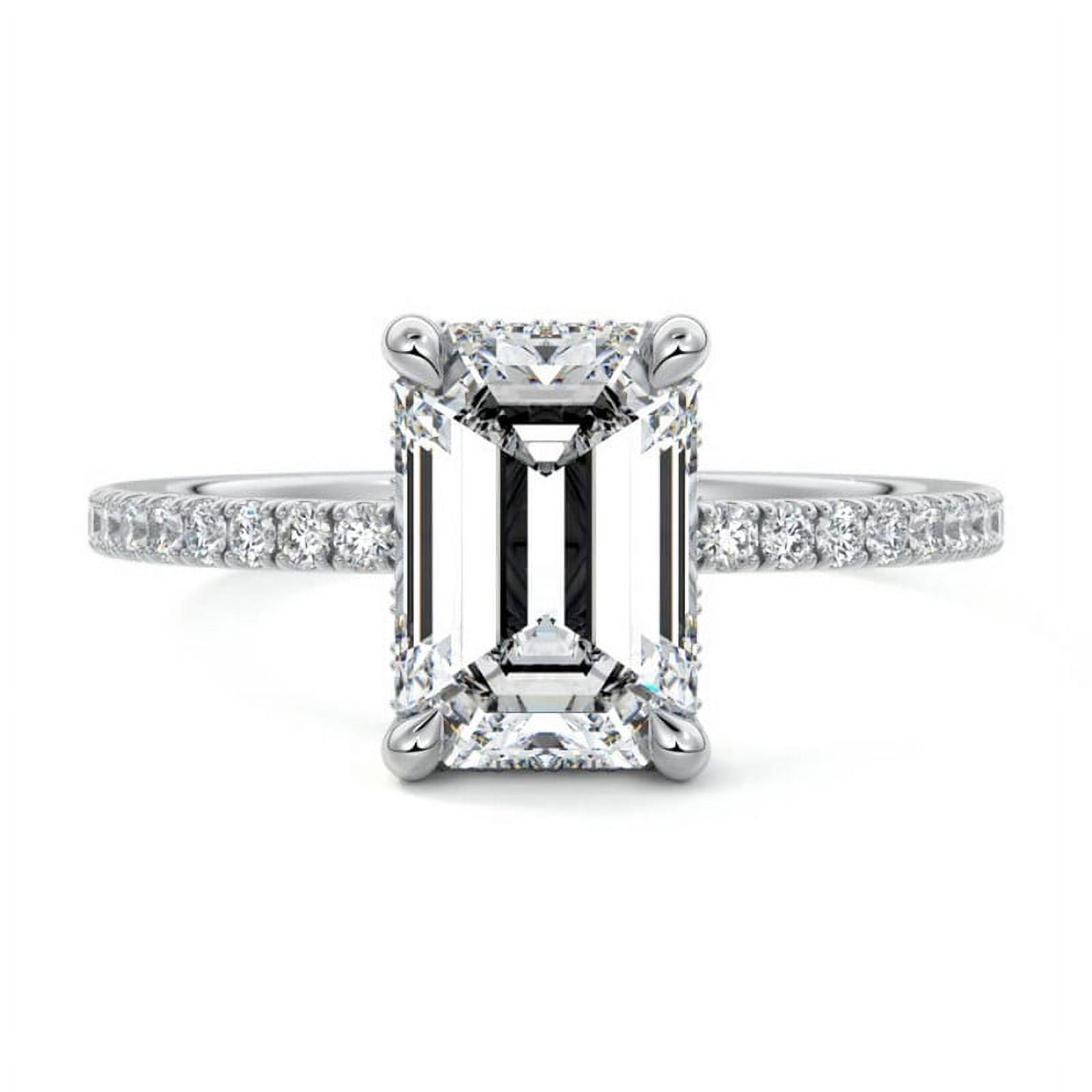Bow Jewelry 2 Ct Brilliant Round Cut Solitaire Moissanite Ring - 14K ...