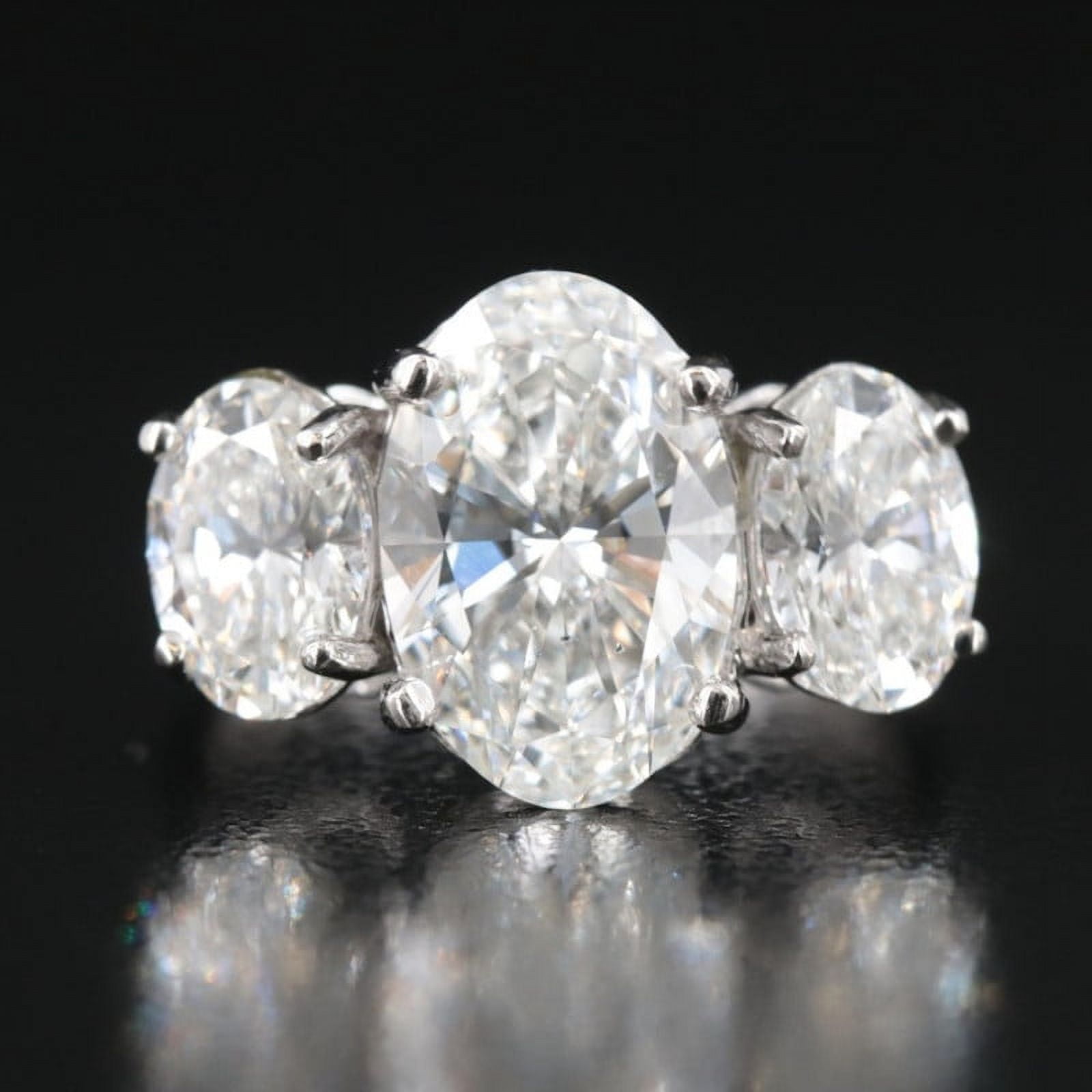 Bow Jewelry Oval Cut Excellent 2.16 Ct Moissanite Ring - White Gold Plated 14K Engagement Ring ...