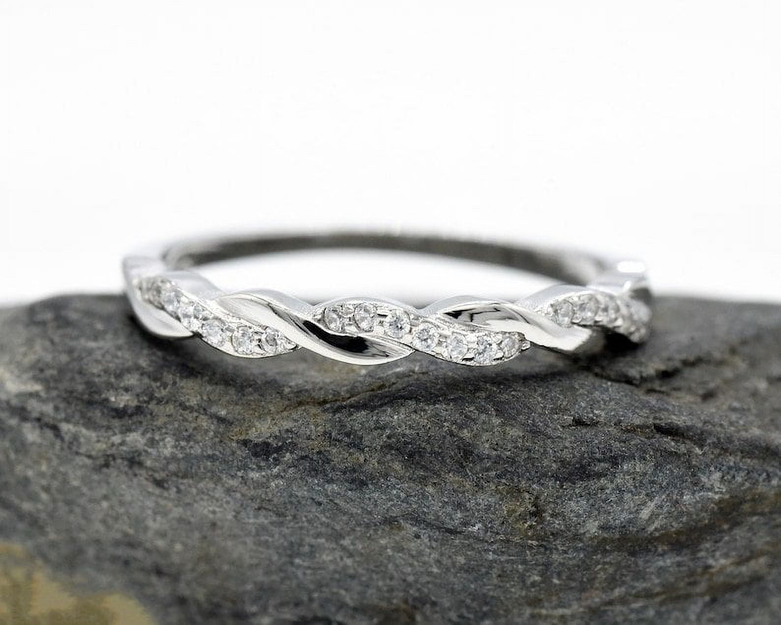 Bow Jewelry Round Cut 0.98 Ct Brilliant Moissanite Crossover Engagement ...