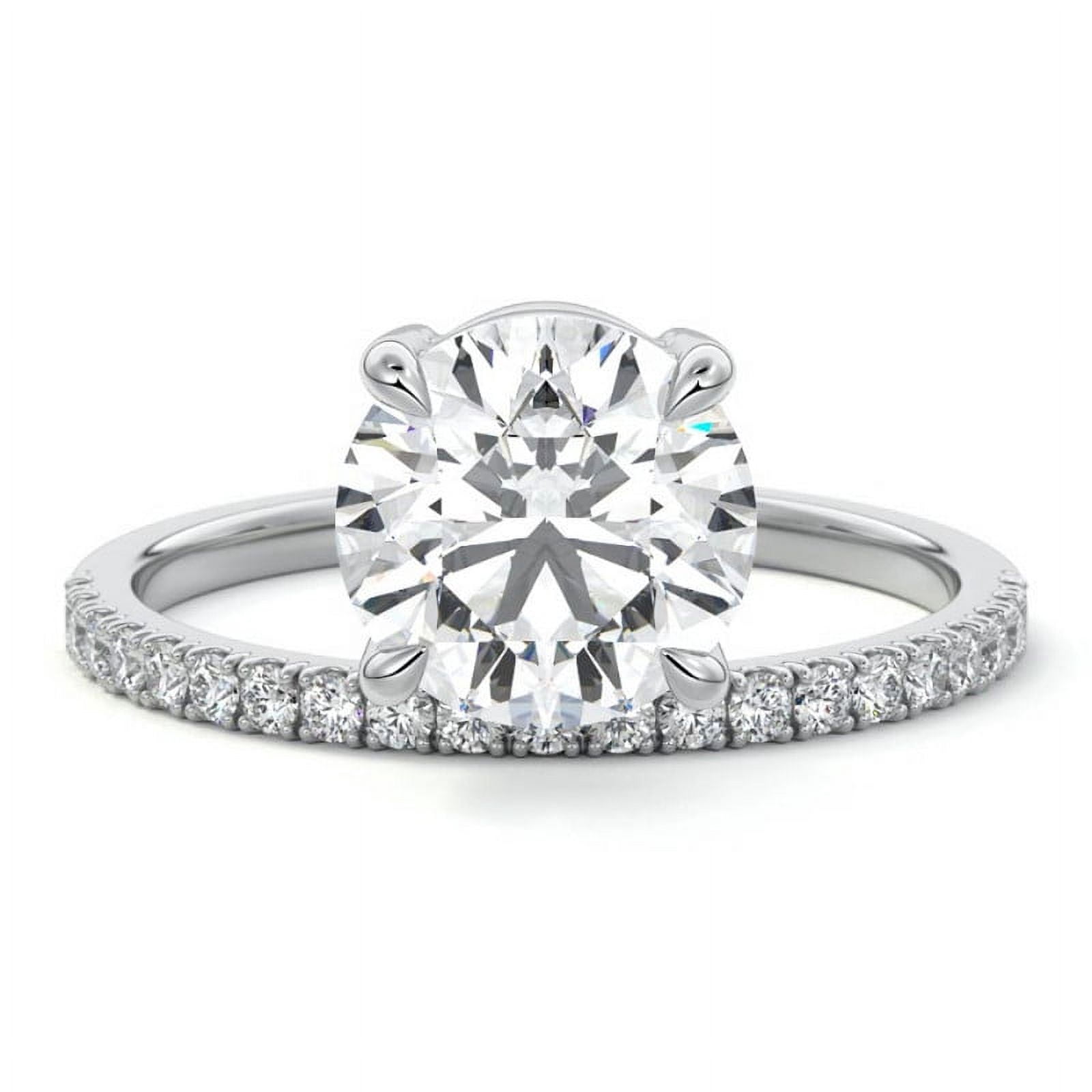 Bow Jewelry Stamped 14K White Gold Plated Engagement Ring - 1.9 Ct ...