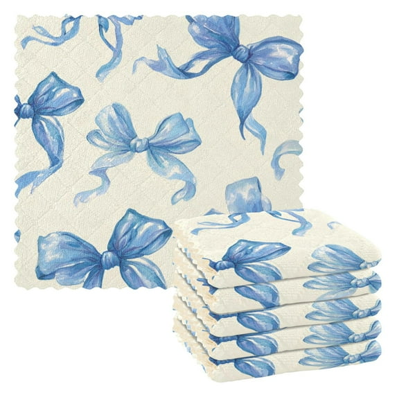 Bow Kitchen Cloth Dish Towels for Drying Washing Absorbent Dish Rags ...
