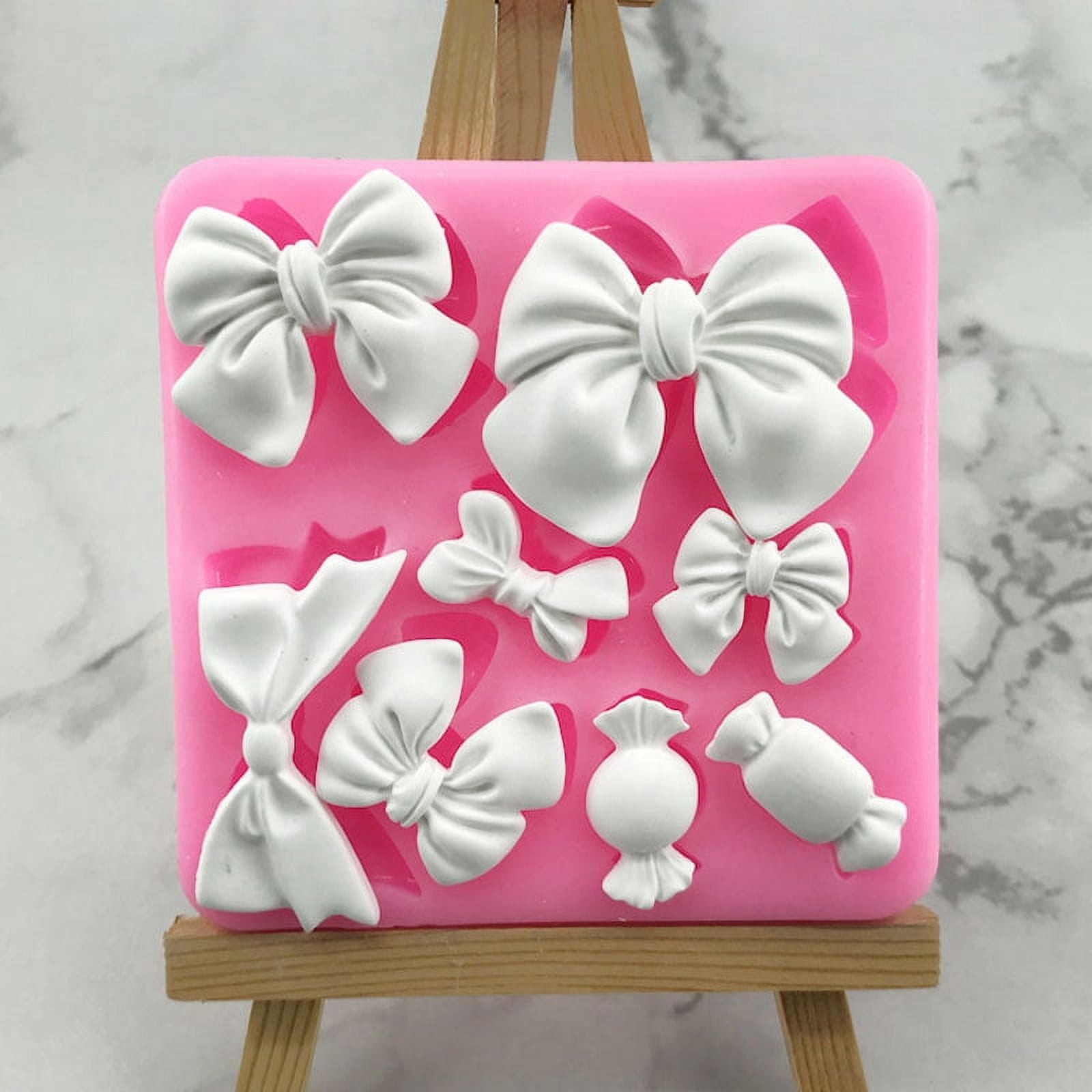 Bow Knot Resin Molds Silicone Fondant Mould Cake Decoration Pastry ...