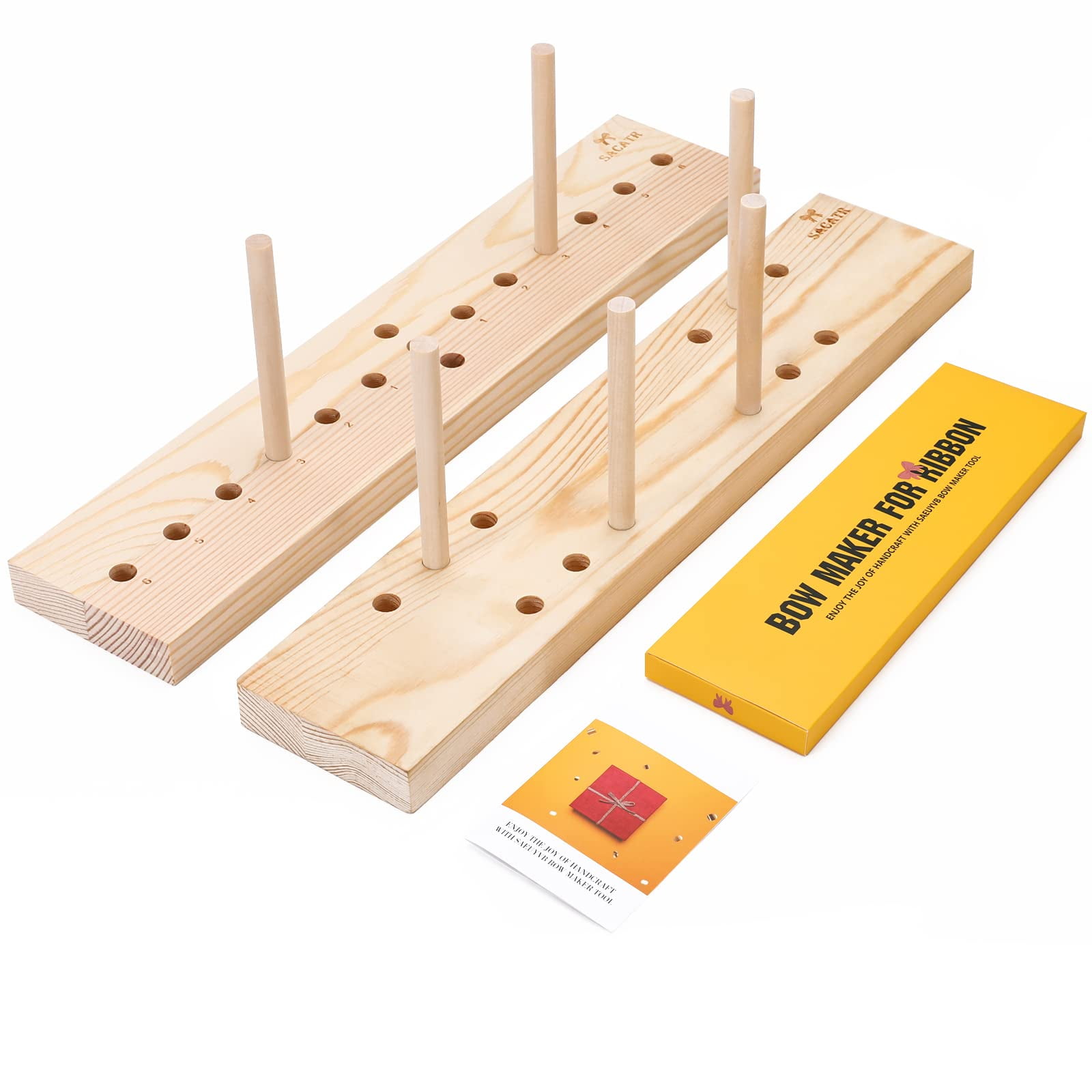 Bow Maker for Ribbon for Wreaths, Wooden Ribbon Bow Maker Tool for ...