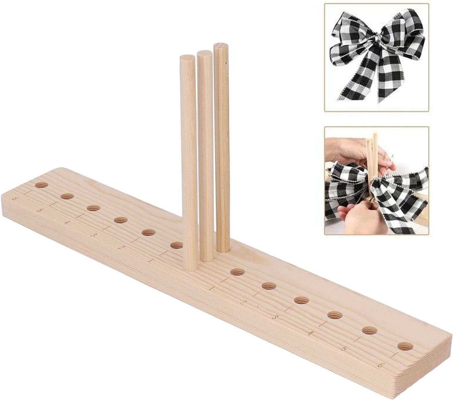 Bow Maker for Ribbon, Wooden Bow Making Tool for Creating Wreaths, Gift ...