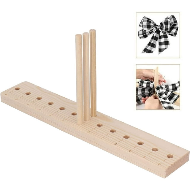 Bow Maker for Ribbon, Wooden Bow Making Tool for Creating Wreaths, Gift ...