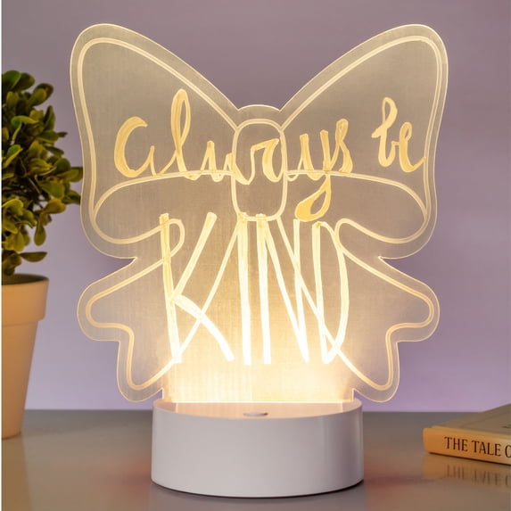 Bow Message Light LED Writable Memo Board Lamp Custom Note Display 3 ...