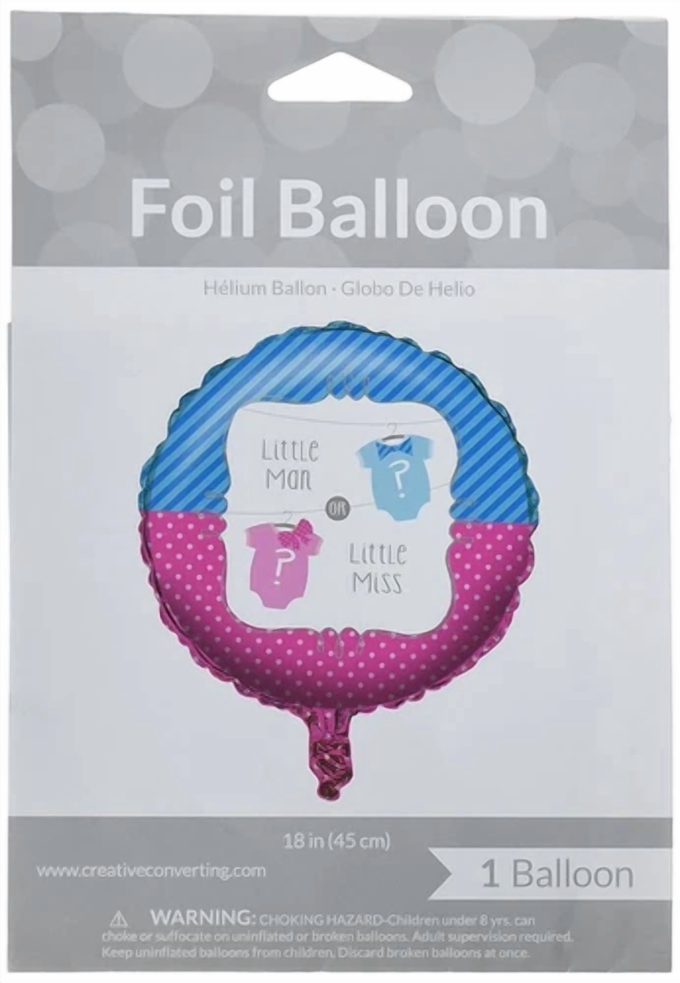 Bow Or Bowtie? Gender Reveal Baby Shower Party Decoration 18" Mylar ...