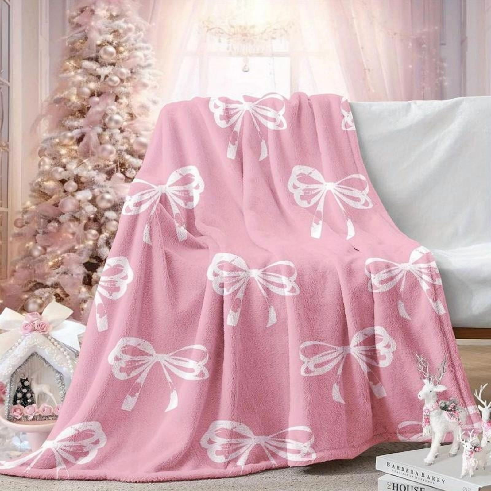 Bow Pattern Blanket, Soft Throw Blanket, Air-conditioned Room Blanket ...