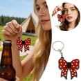Bow Pattern Mini Keychain Bottle Opener,flexible anti drop soft rubber ...