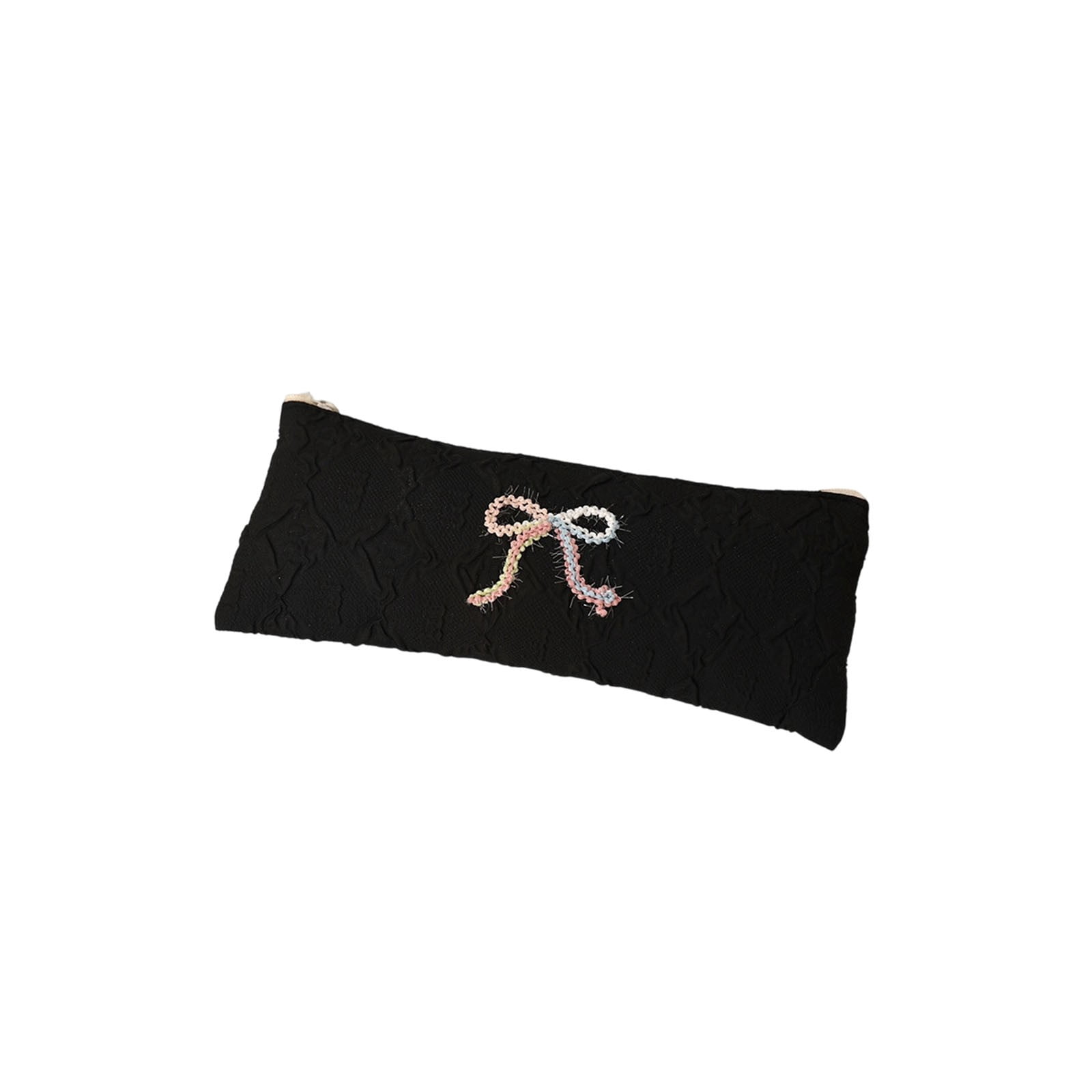 Bow Pencil Case Soft Cotton Storage Bag Aesthetic Pattern Gift Makeup ...