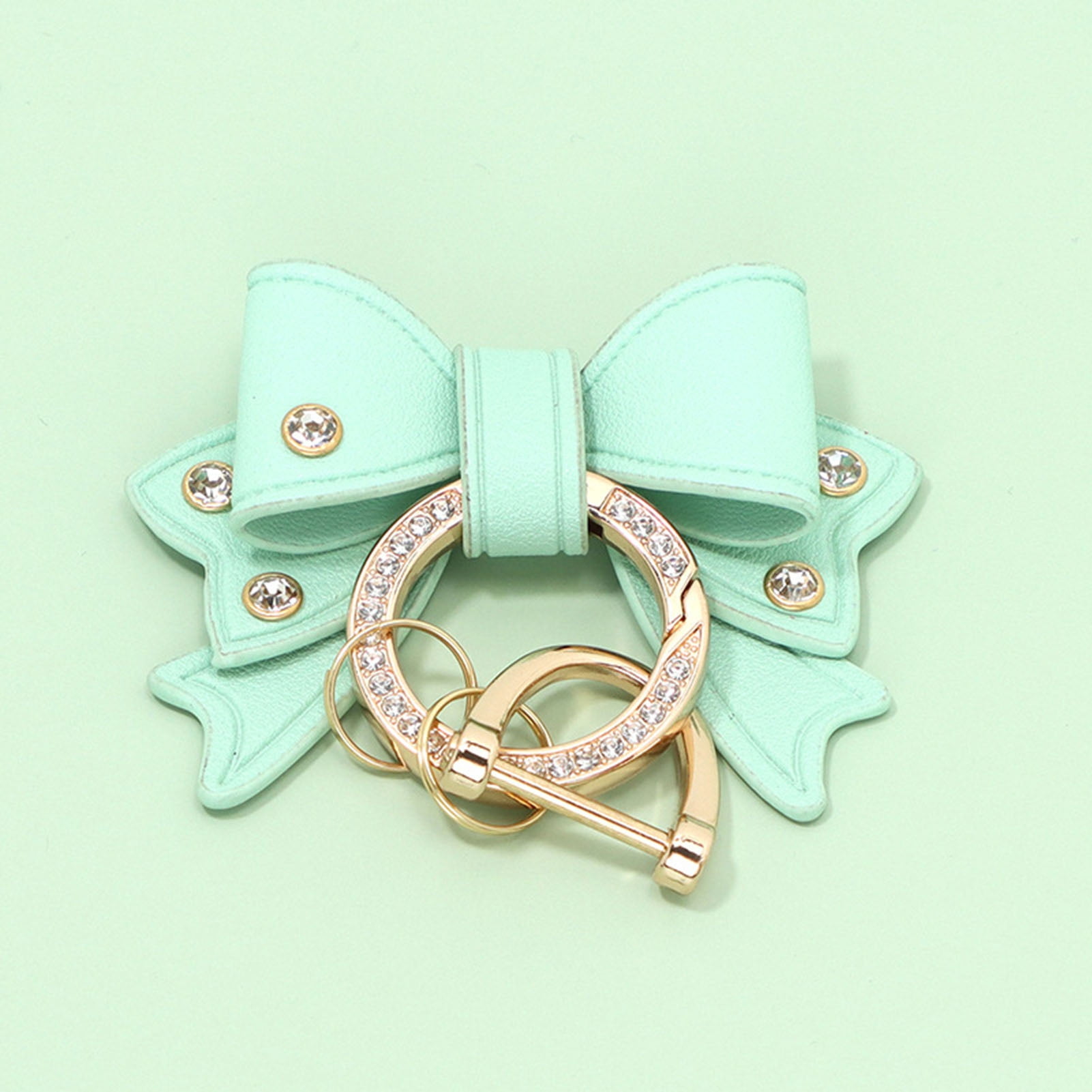 Bow Pendant Decor,Faux Leather Stainless Decoration Pendant,Women Gift ...