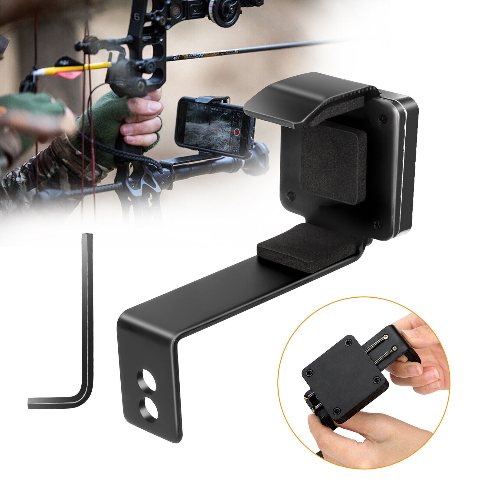 Bow Phone Mount, Smartphone Camera Holder, for Compound Recurve ...