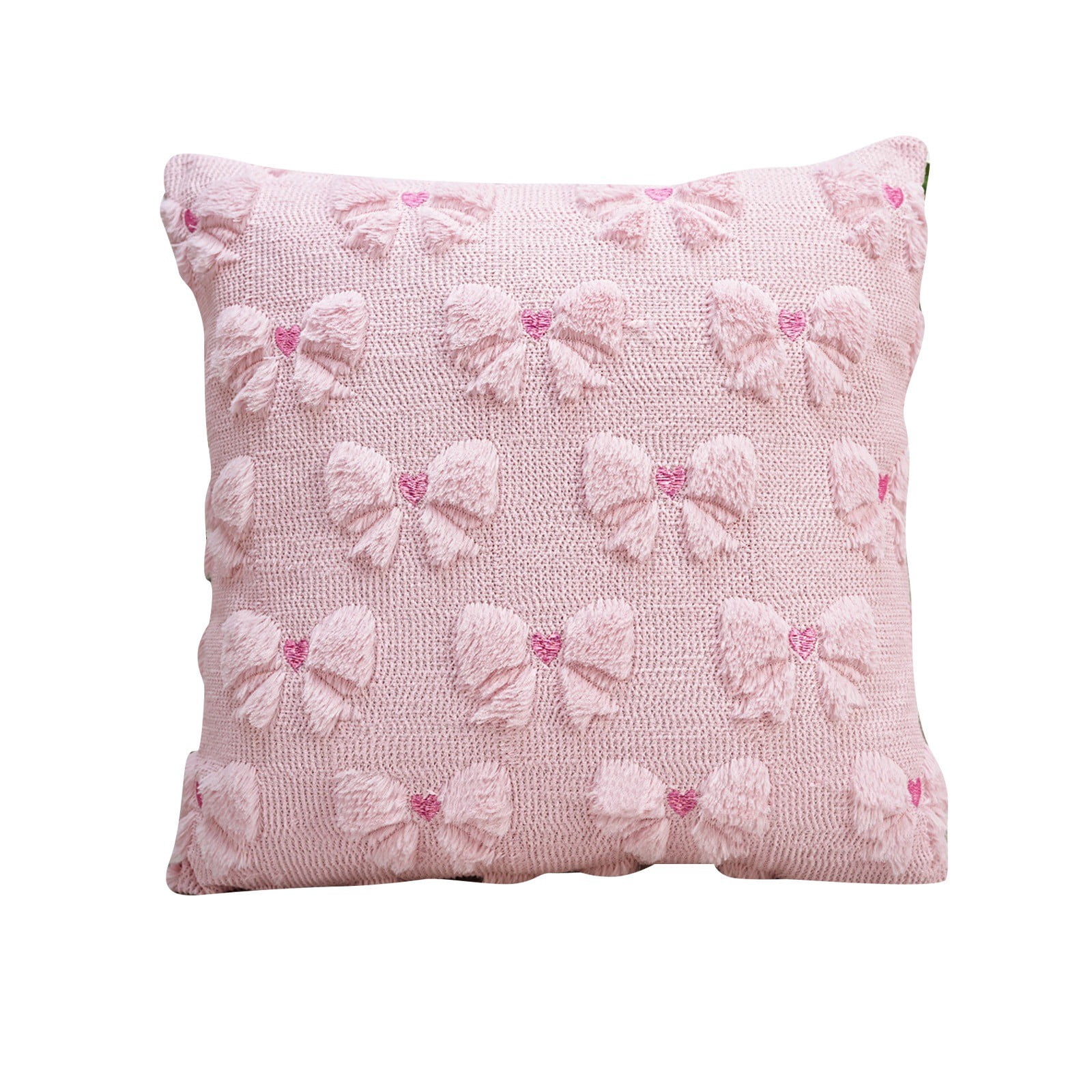 Bow Pillow Covers - Coquette Room Decor Cute Faux Fur Soft Bowknot ...