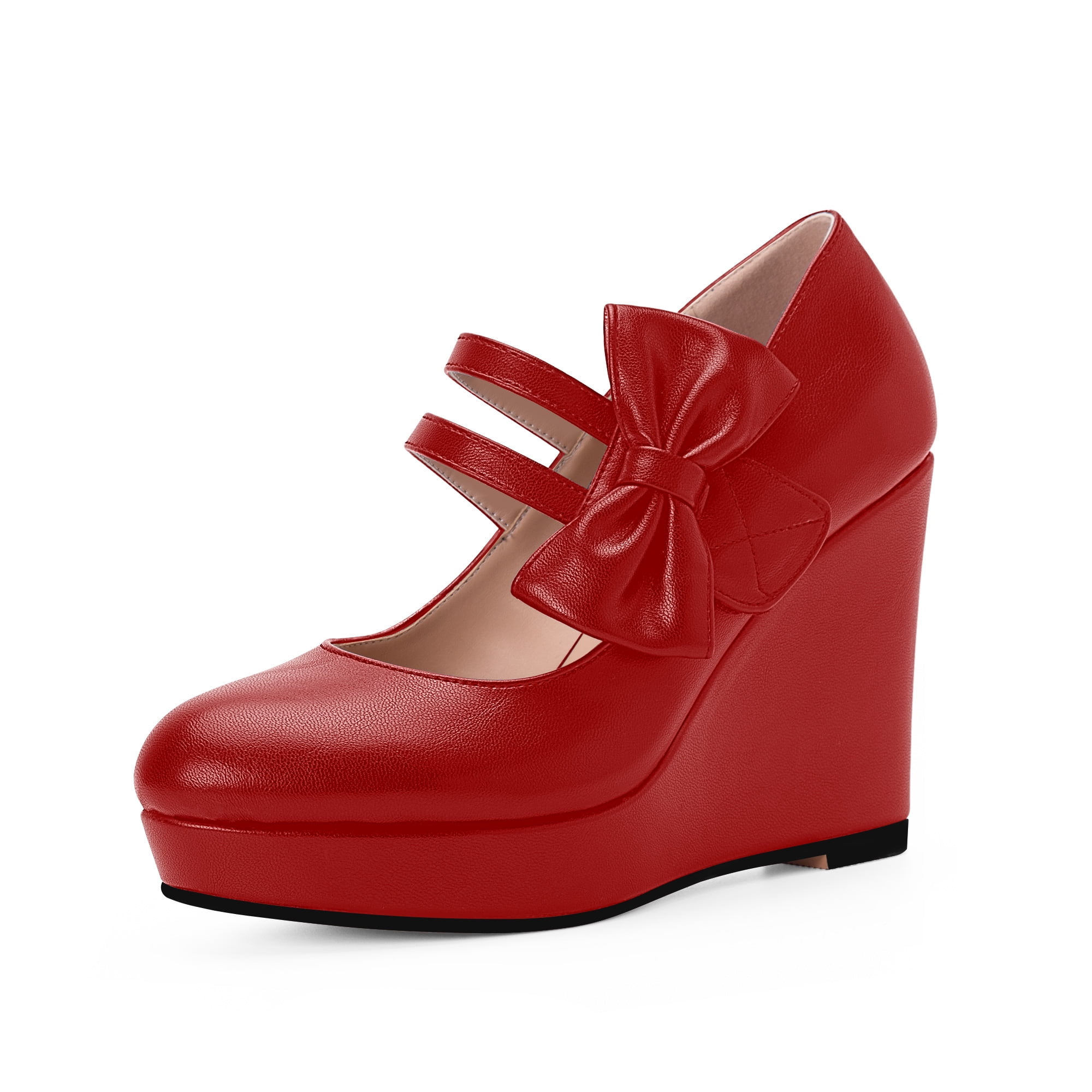 Bow Platform High Heel Wedges - Walmart.com